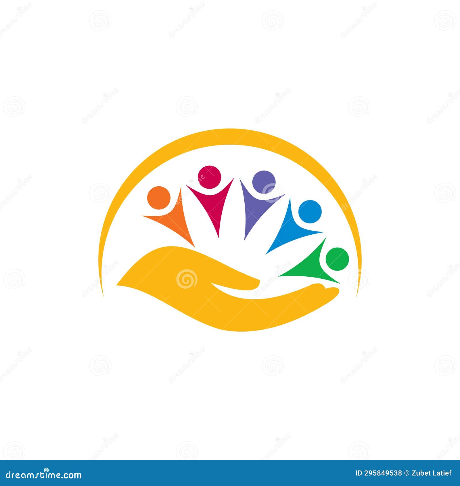Hand Human Community Creative Logo Design Stock Vector - Illustration ...