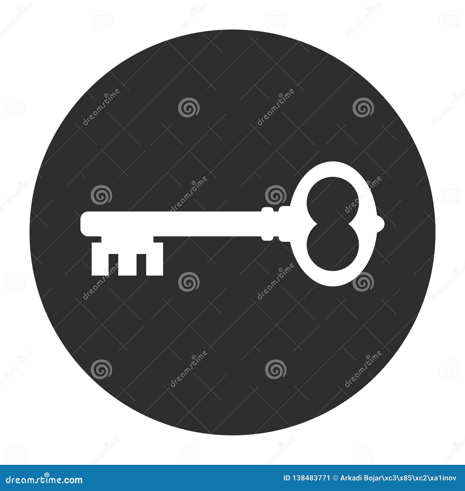 Key vector sign stock vector. Illustration of locked - 138483771