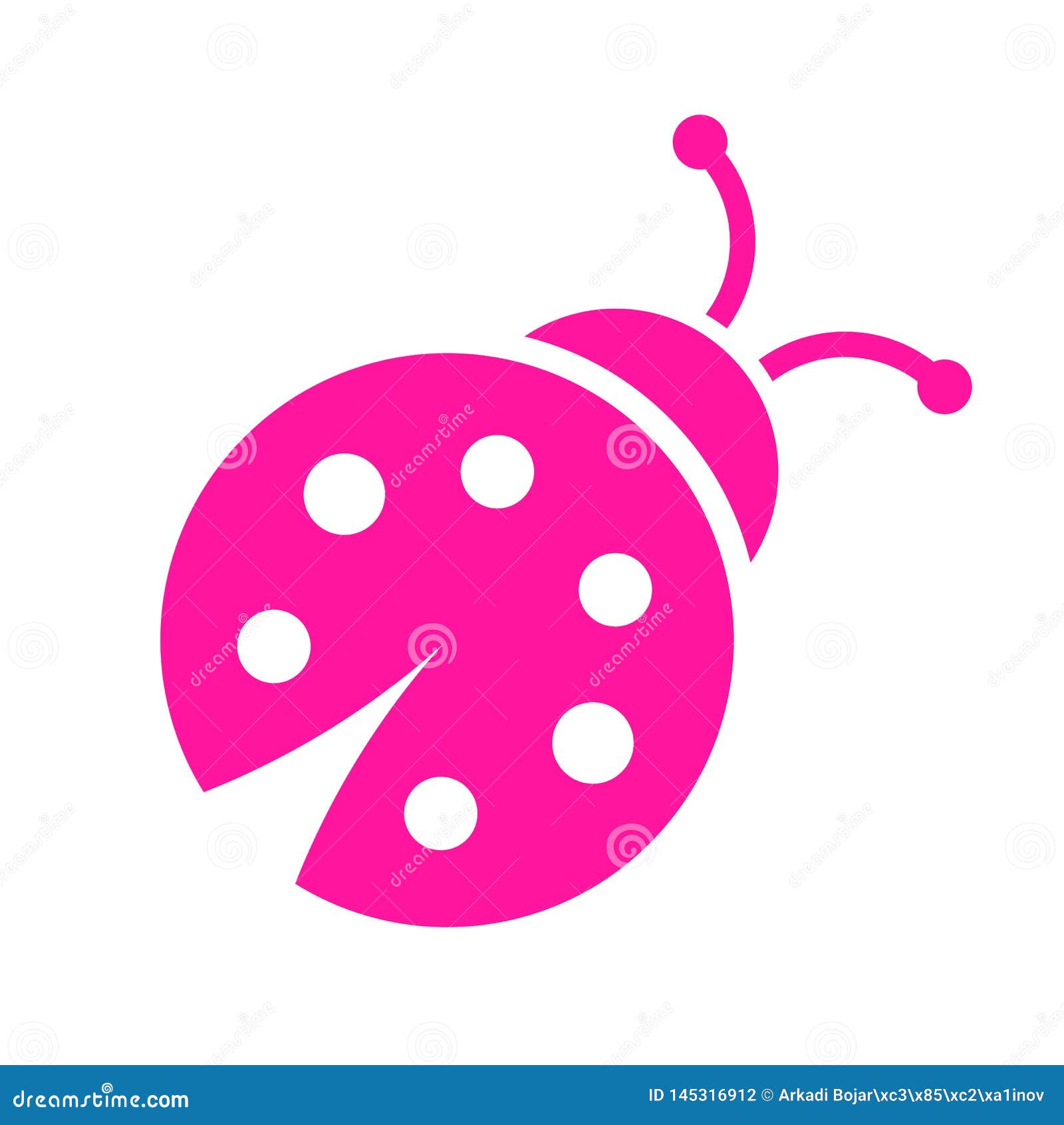 Lady bug icon stock vector. Illustration of icons, insect - 145316912