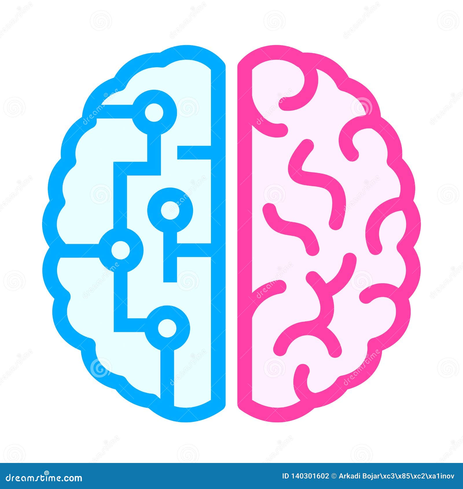 Brain Left And Right Hemispheres Infographics Vector Illustration ... Brain Left And Right Hemispheres Infographics Vector Illustration ...