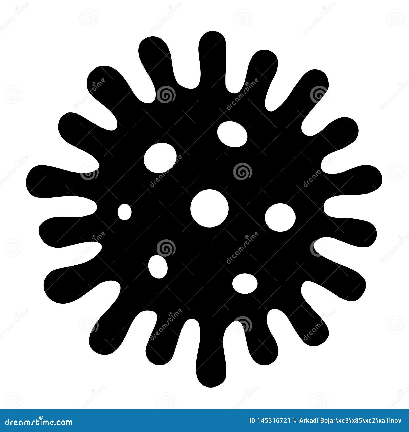 Microbe bacteria icon stock vector. Illustration of contagion - 145316721