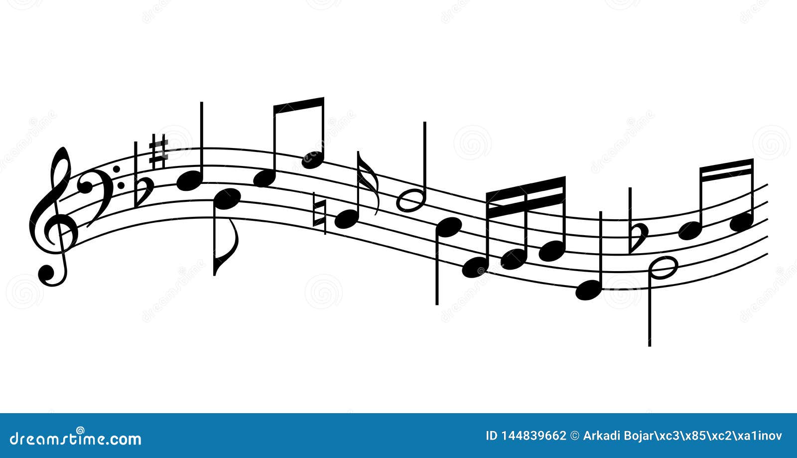 Music Staff Notes Vector Icon Stock Vector - Illustration of notes ...