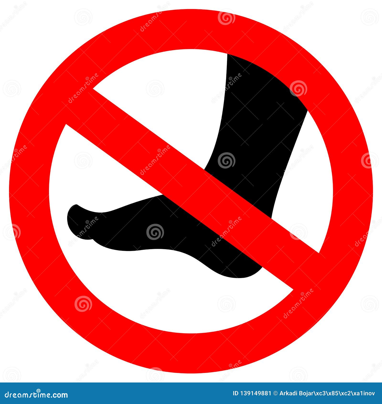 No barefoot vector sign stock vector. Illustration of dont - 139149881