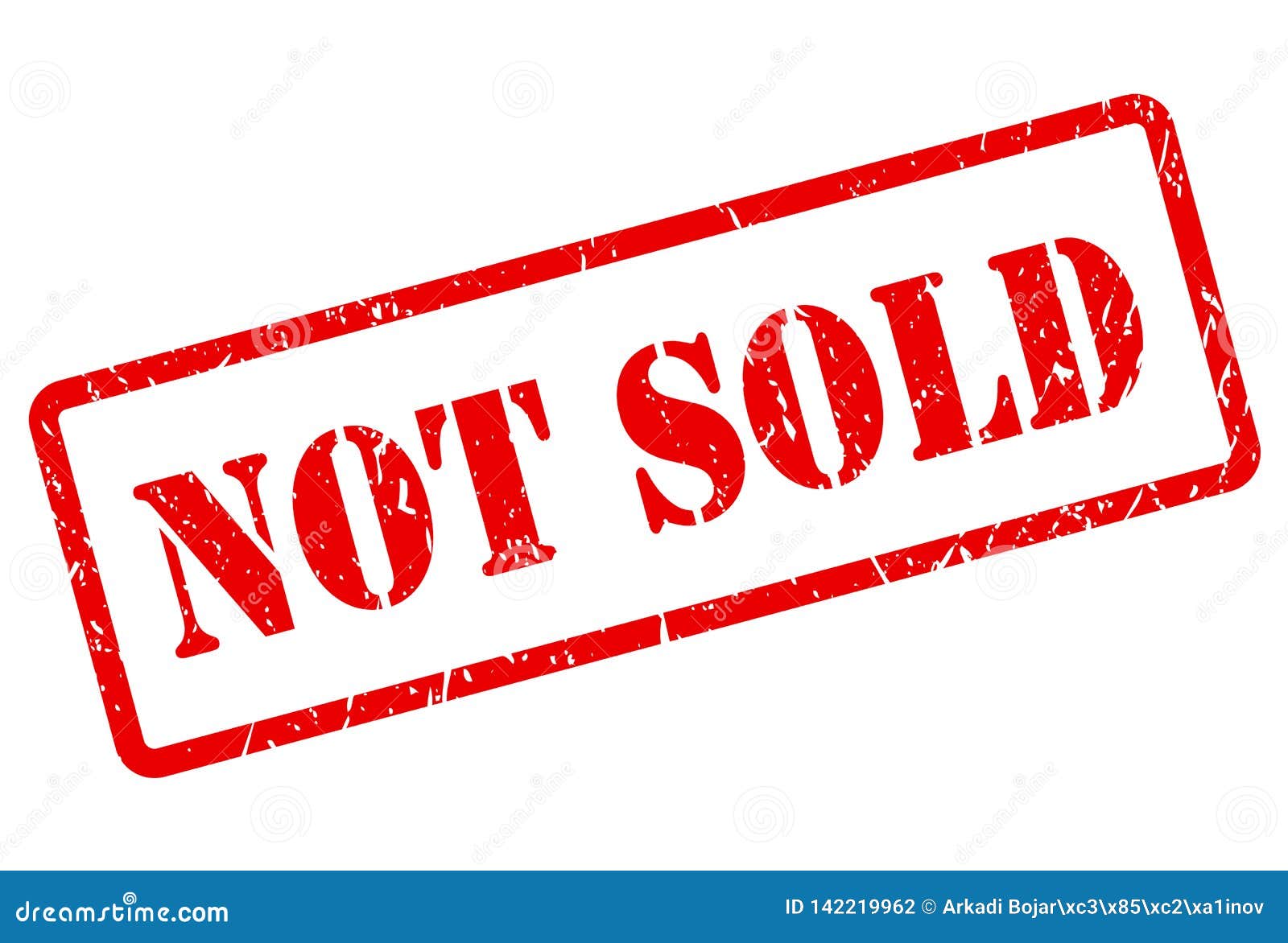Not sold stamp stock vector. Illustration of rectangular - 142219962