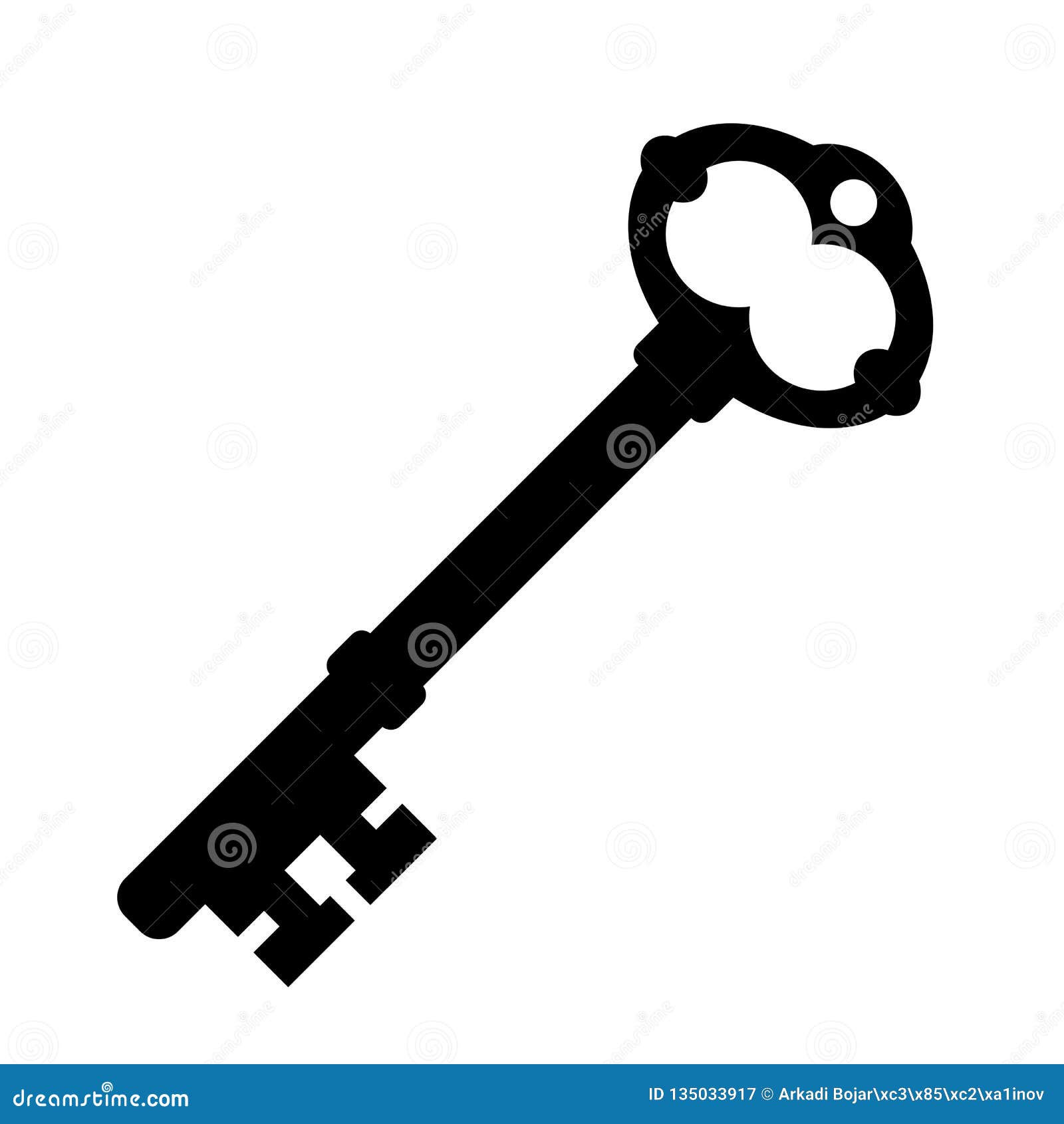 Vintage Key Silhouette