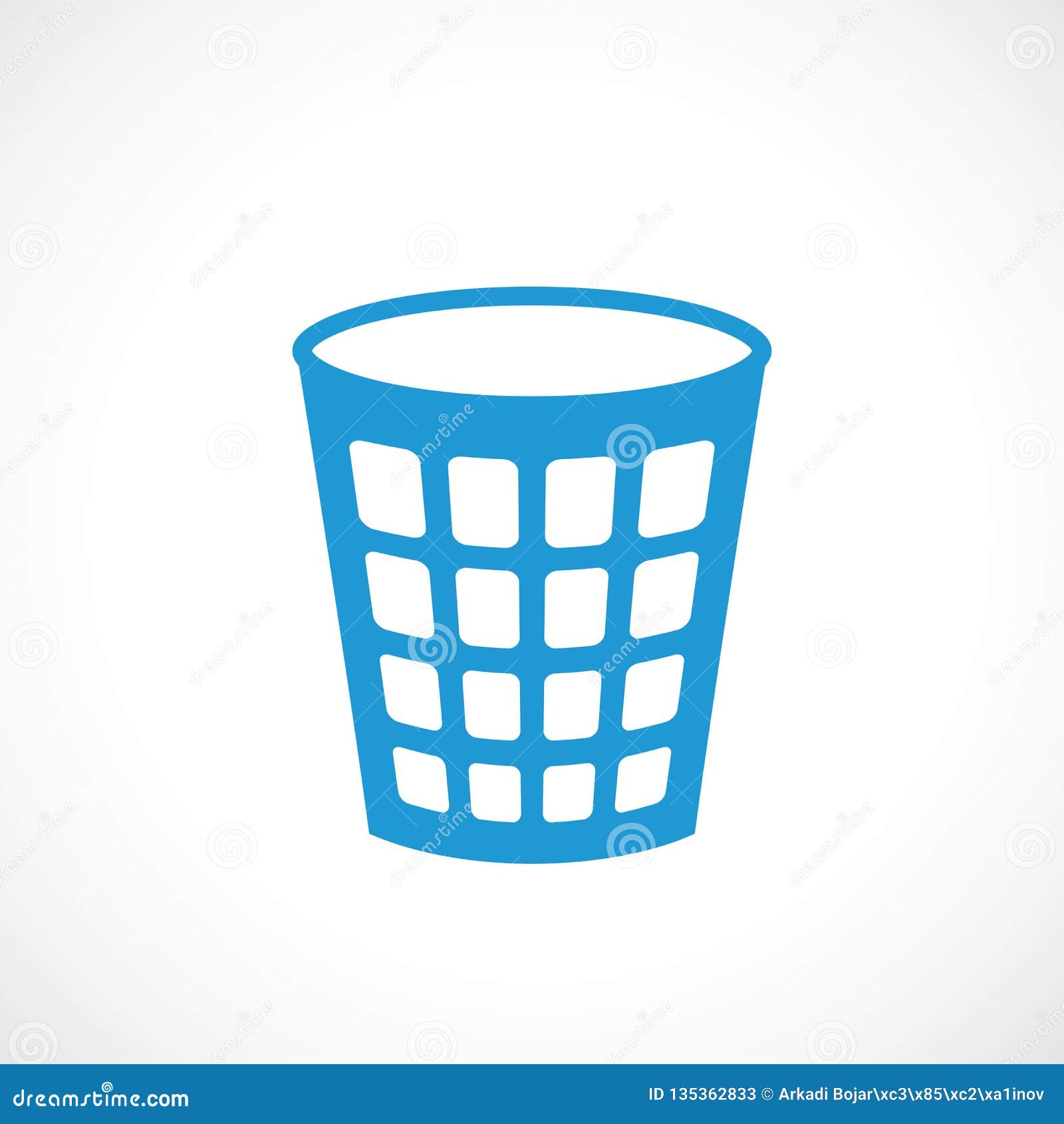 Paper bin vector icon stock vector. Illustration of clean - 135362833