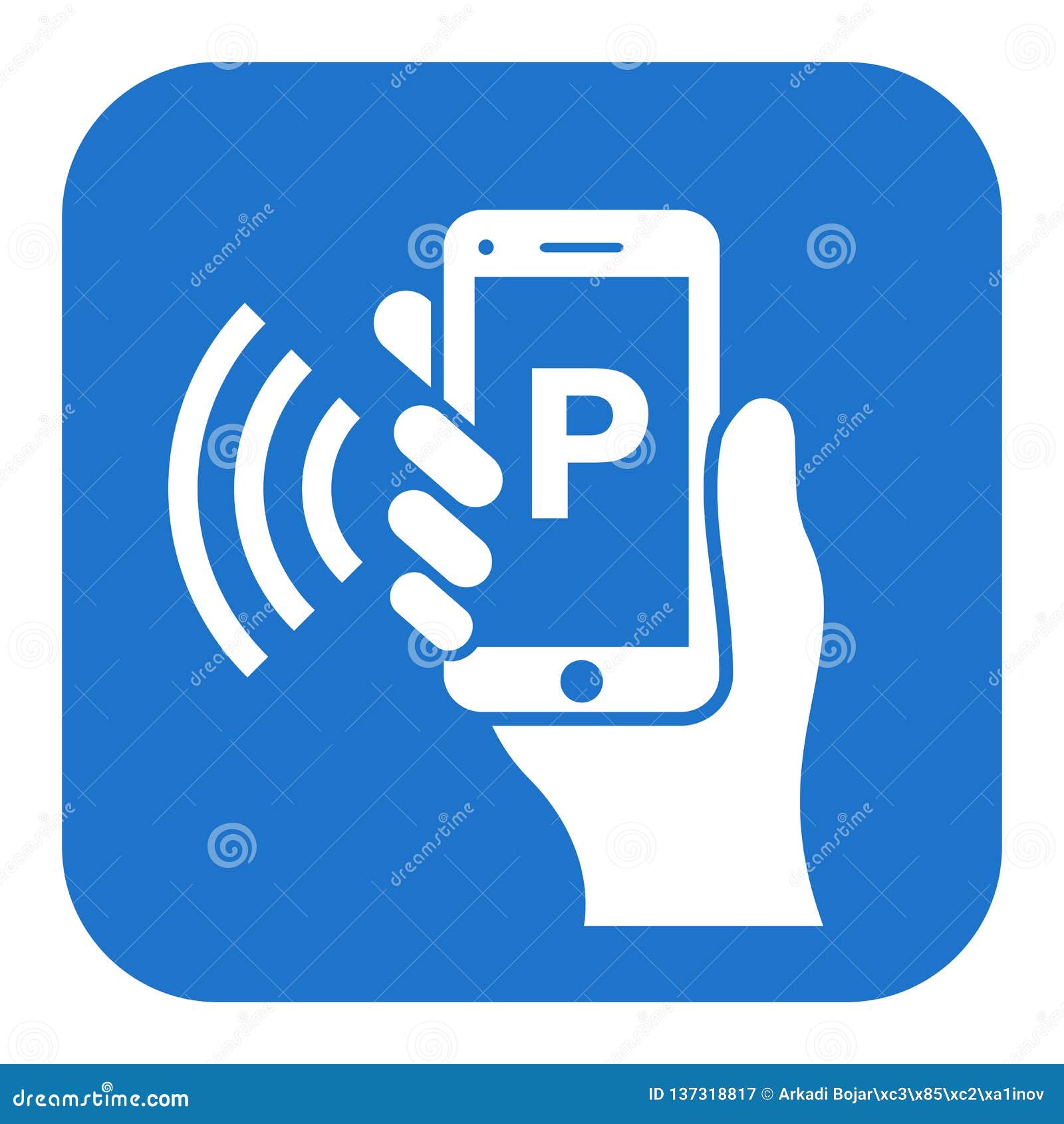 Mobile Parking App Vector Icon Stock Vector - Illustration of flat ...
