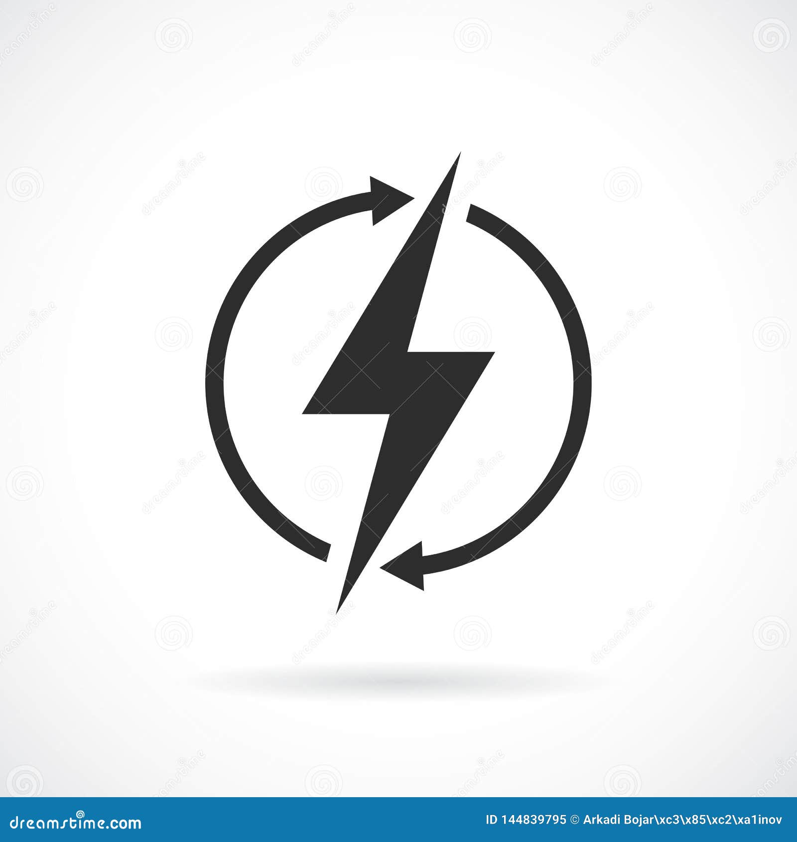 Recharging vector icon stock vector. Illustration of fast - 144839795