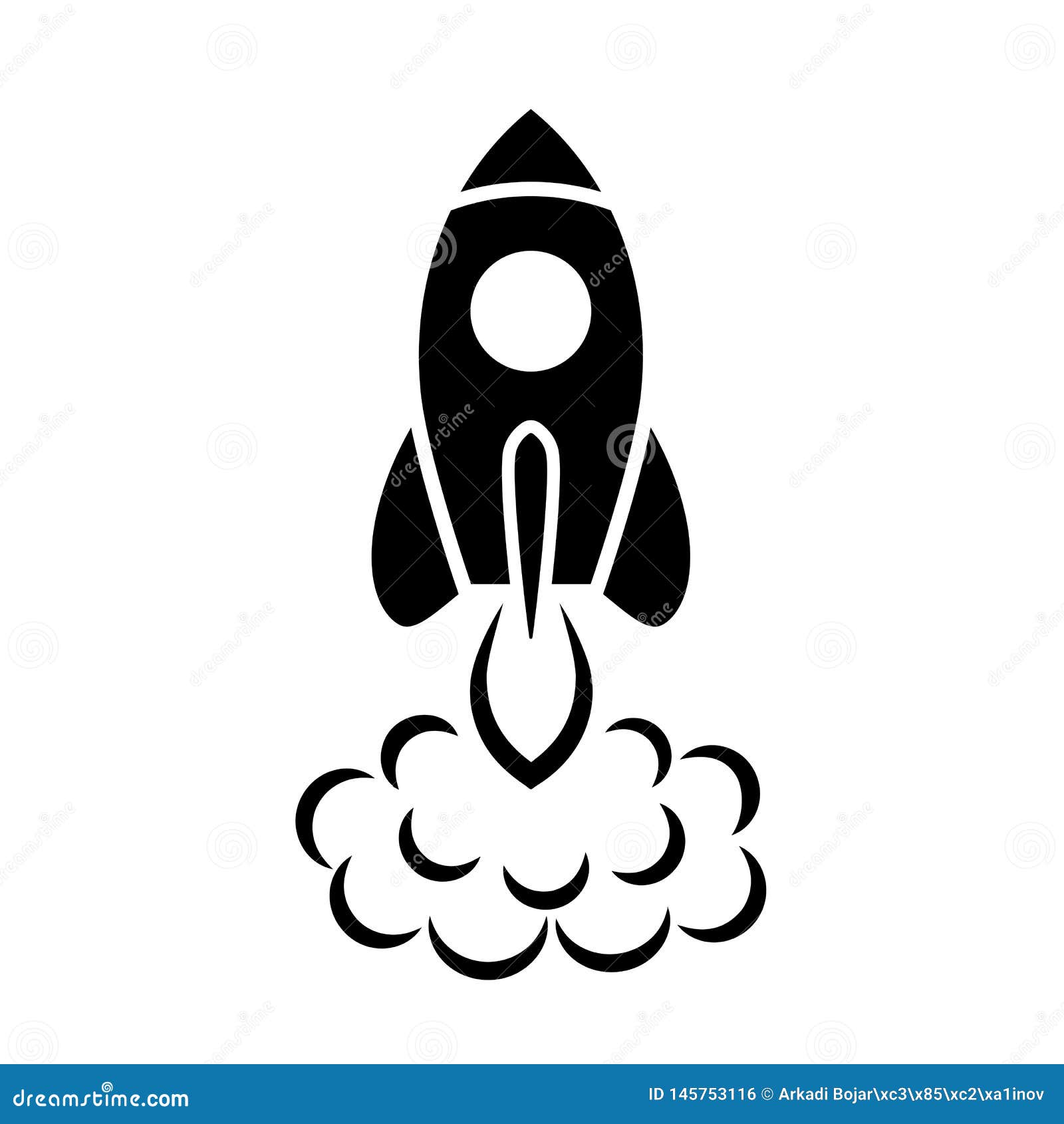Rocket start vector icon stock vector. Illustration of logo - 145753116