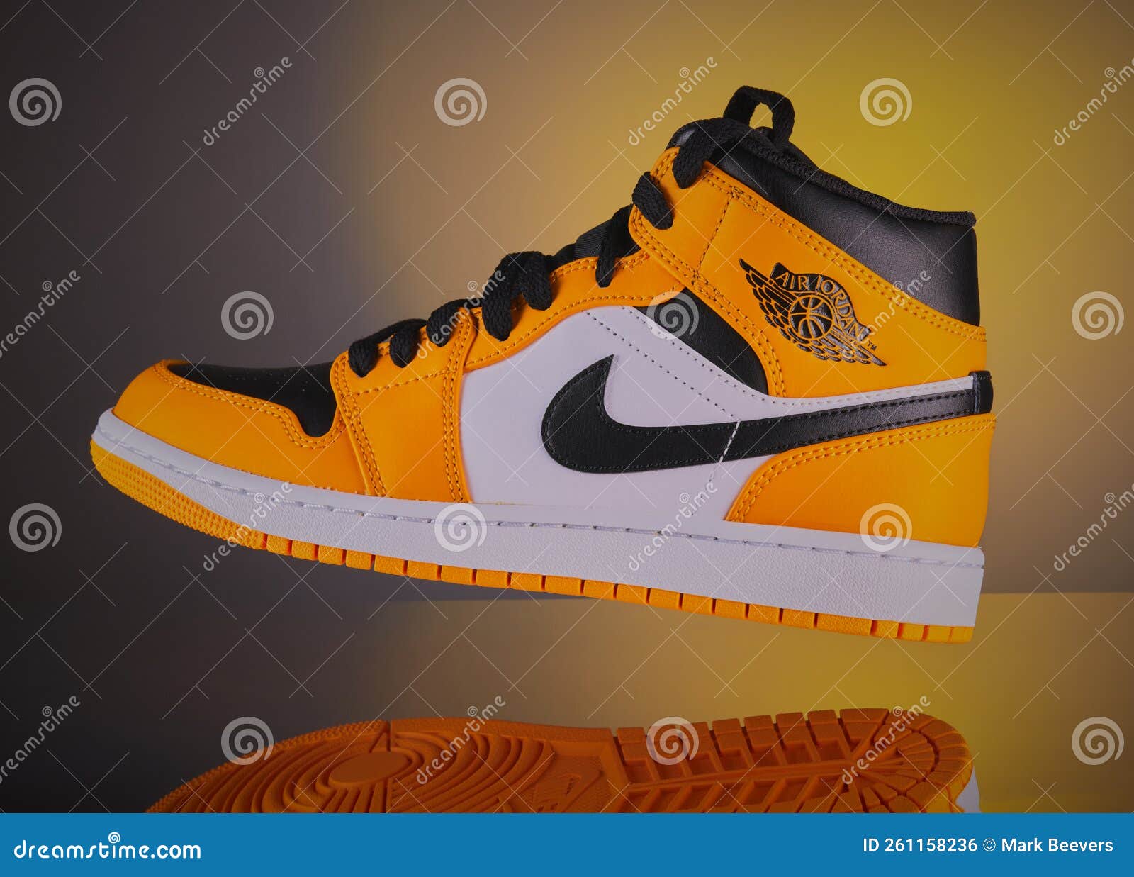 Nike Air Jordan trainers. editorial photo. Image of basketball - 261158236