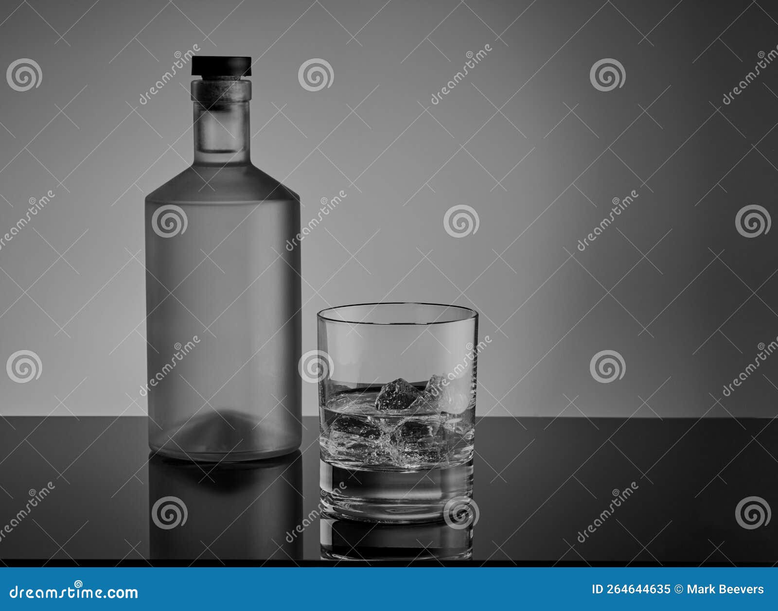 Classy Black and White Drinks Shot. Stock Image - Image of gradient ...