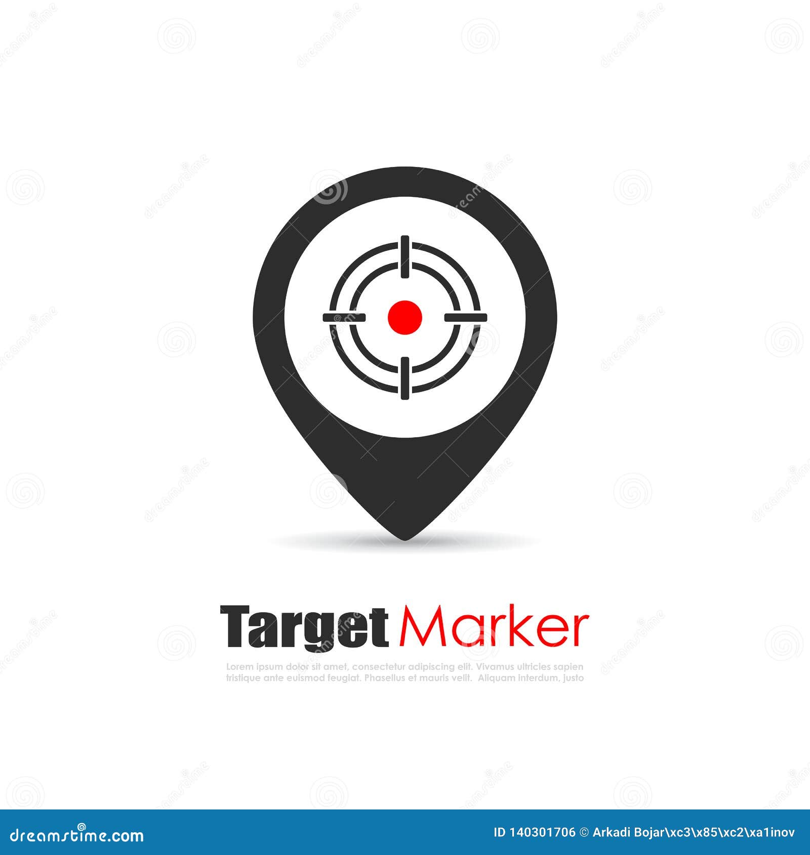 Target marker vector logo stock vector. Illustration of icon - 140301706