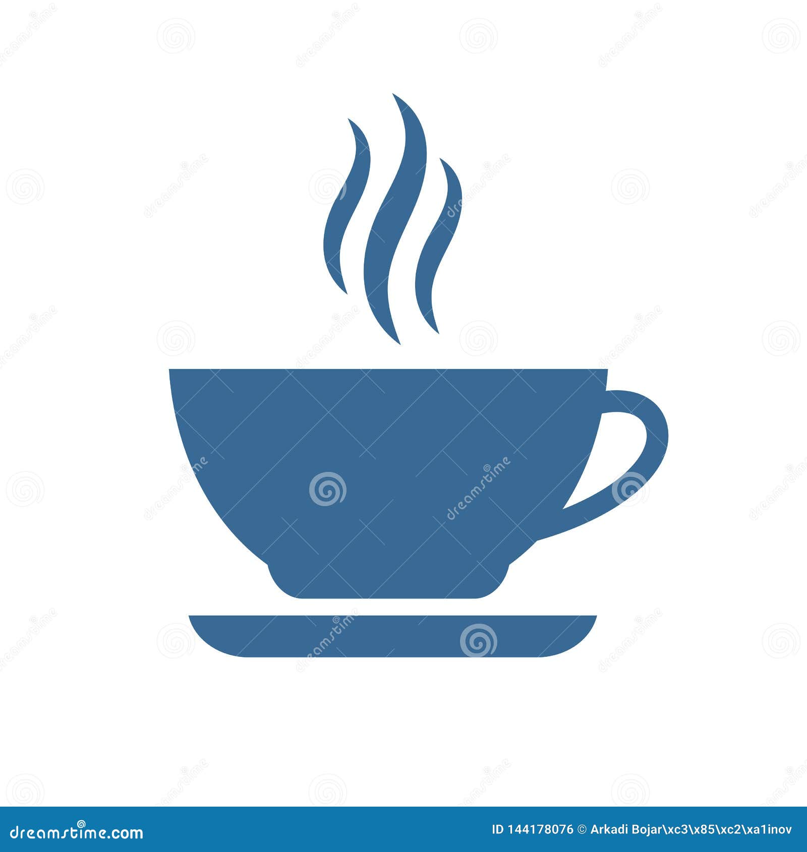 Tea or Coffee Cup Vector Icon Stock Vector - Illustration of bistro ...