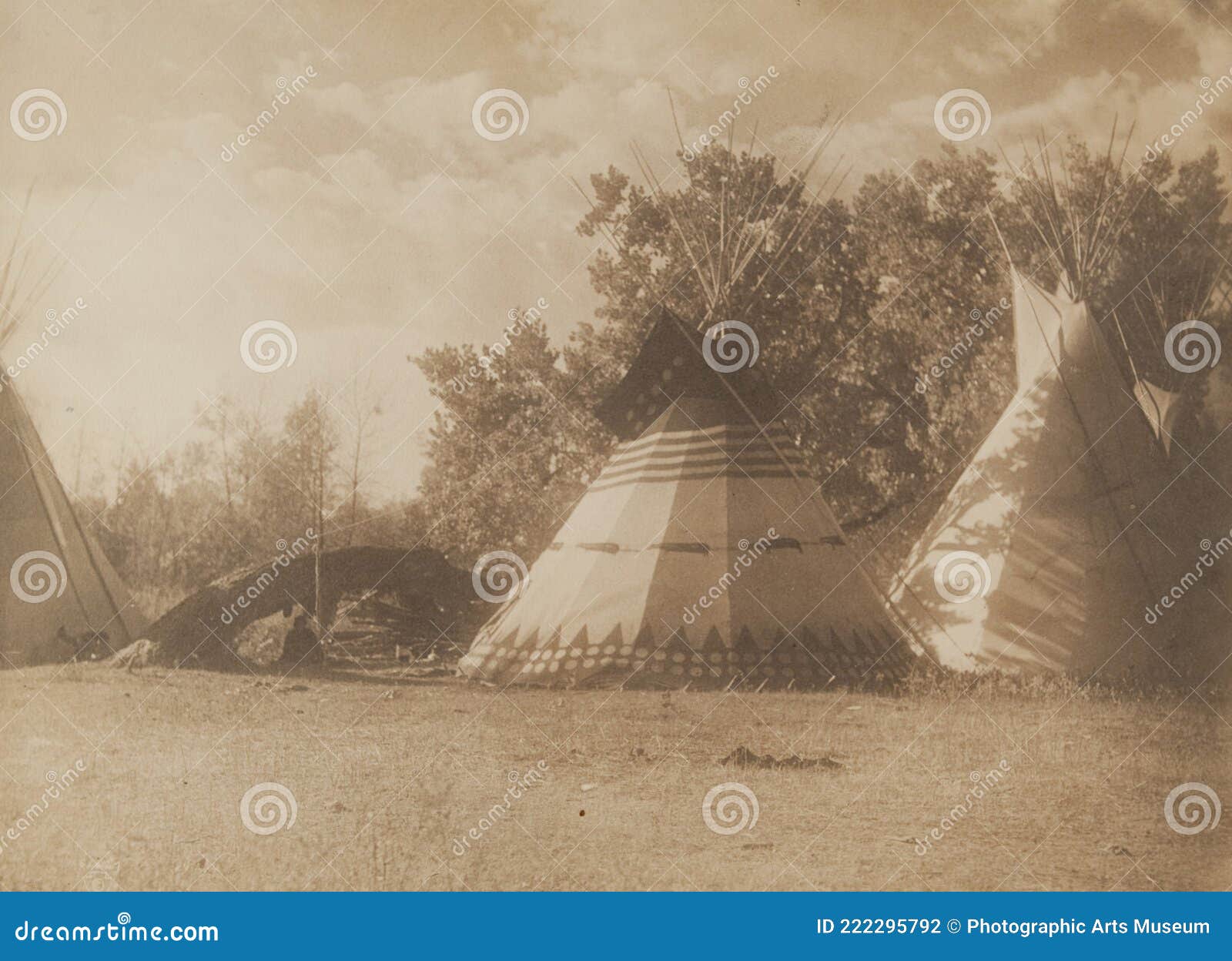 Untitled (Tepees With Buffalo Images) Picture. Image: 222295792