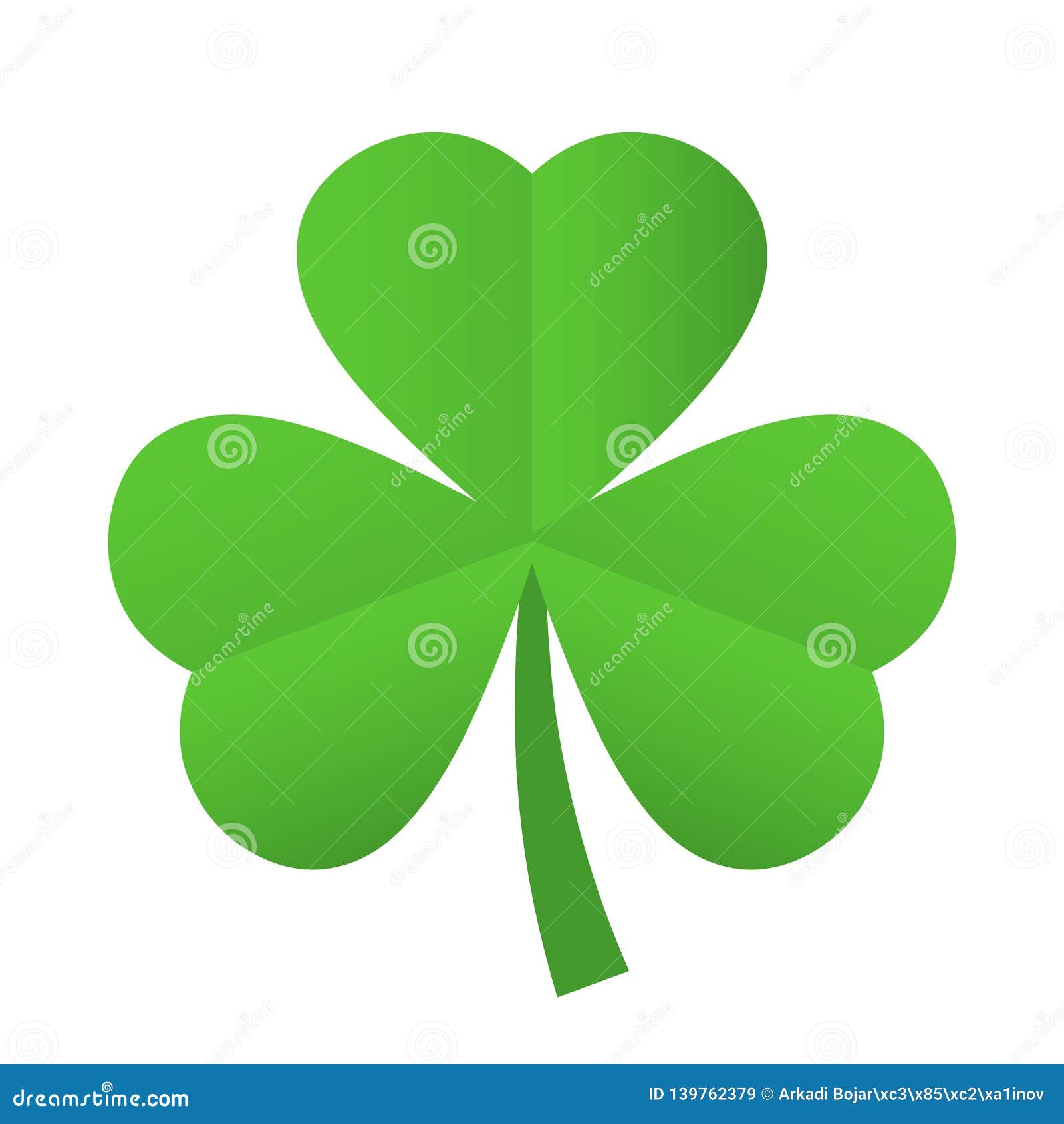 Trefoil Shamrock Leaf Icon Vector Illustration | CartoonDealer.com ...