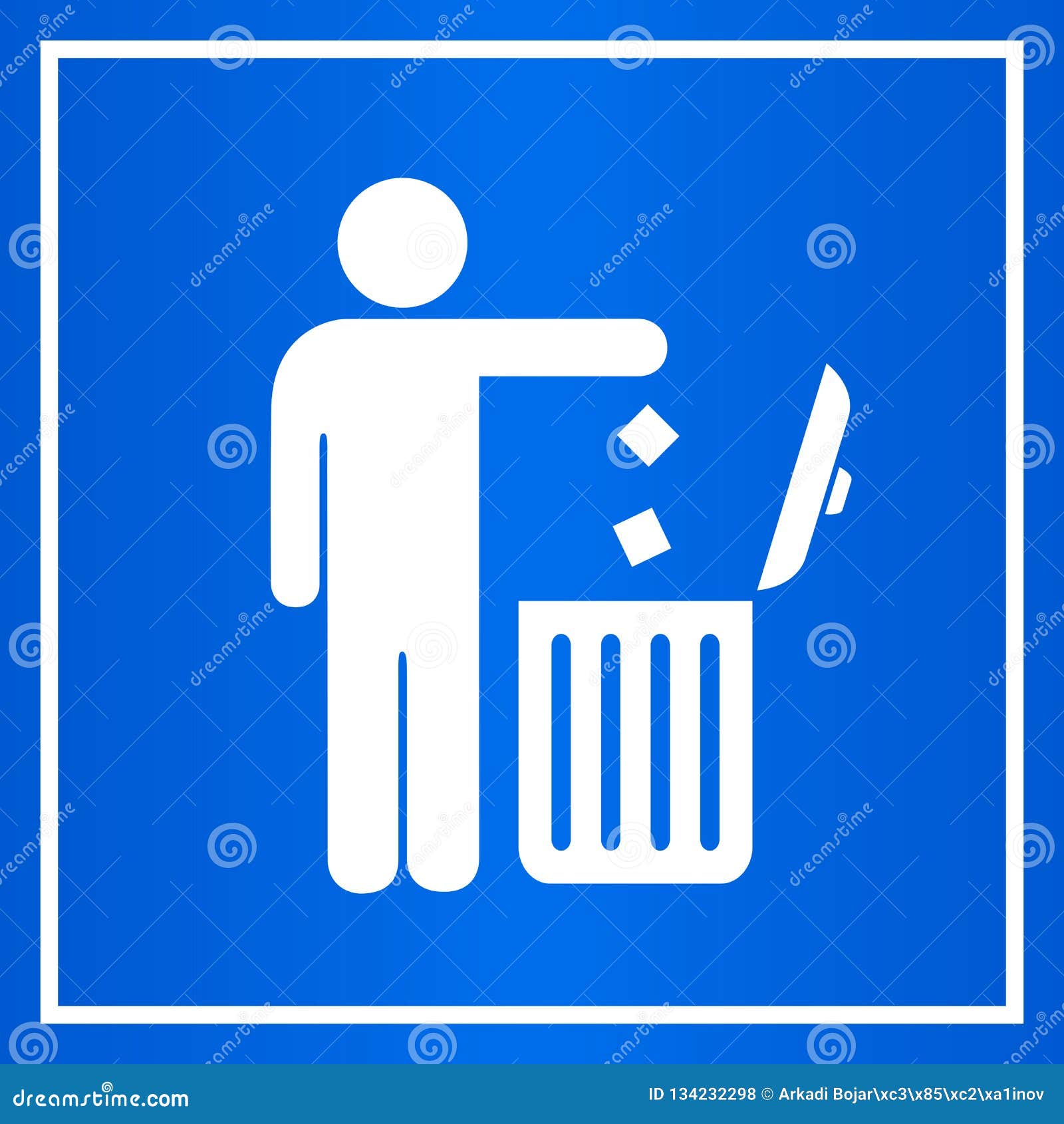 Use dust bin vector sign stock vector. Illustration of prohibited ...