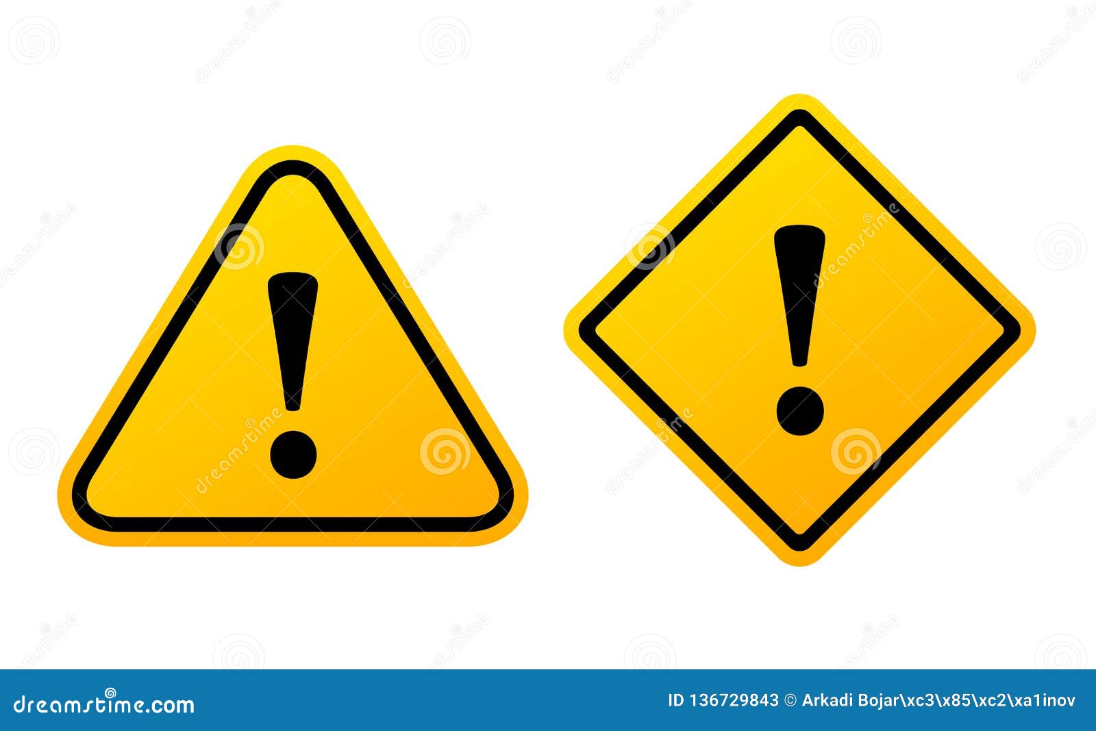 Yellow Exclamation Vector Sign Stock Vector - Illustration of marks ...