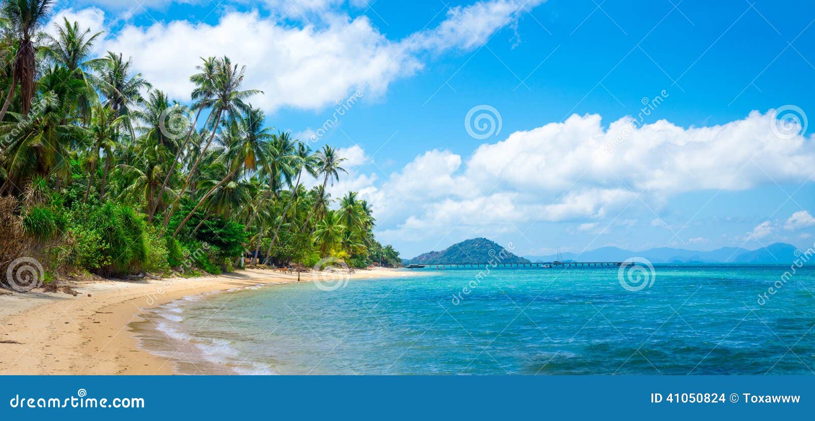 Untouched tropical beach stock photo. Image of landscape - 41050824