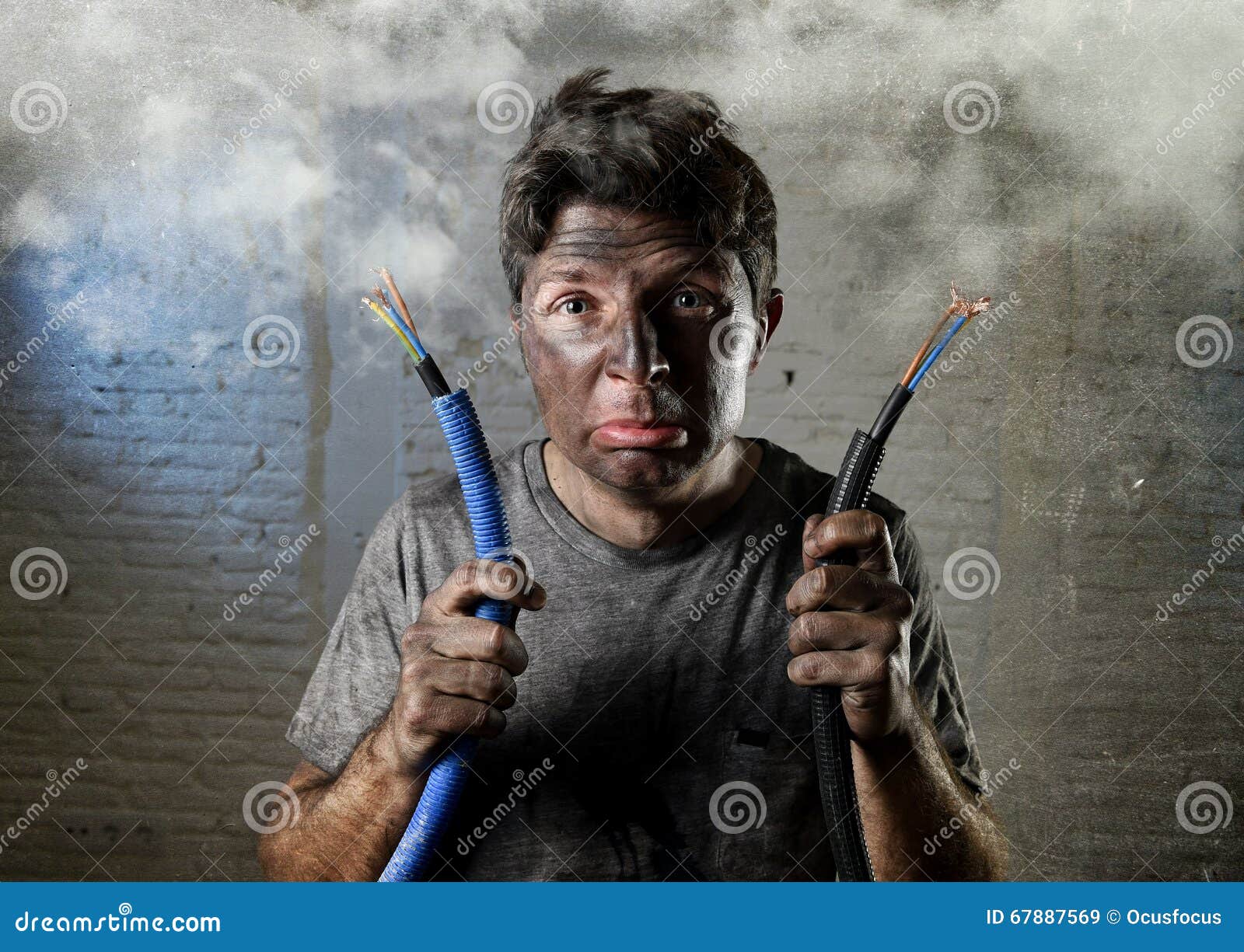Untrained Man Joining Electrical Cable Suffering Electrical Accident ... Untrained Man Joining Electrical Cable Suffering Electrical Accident ...
