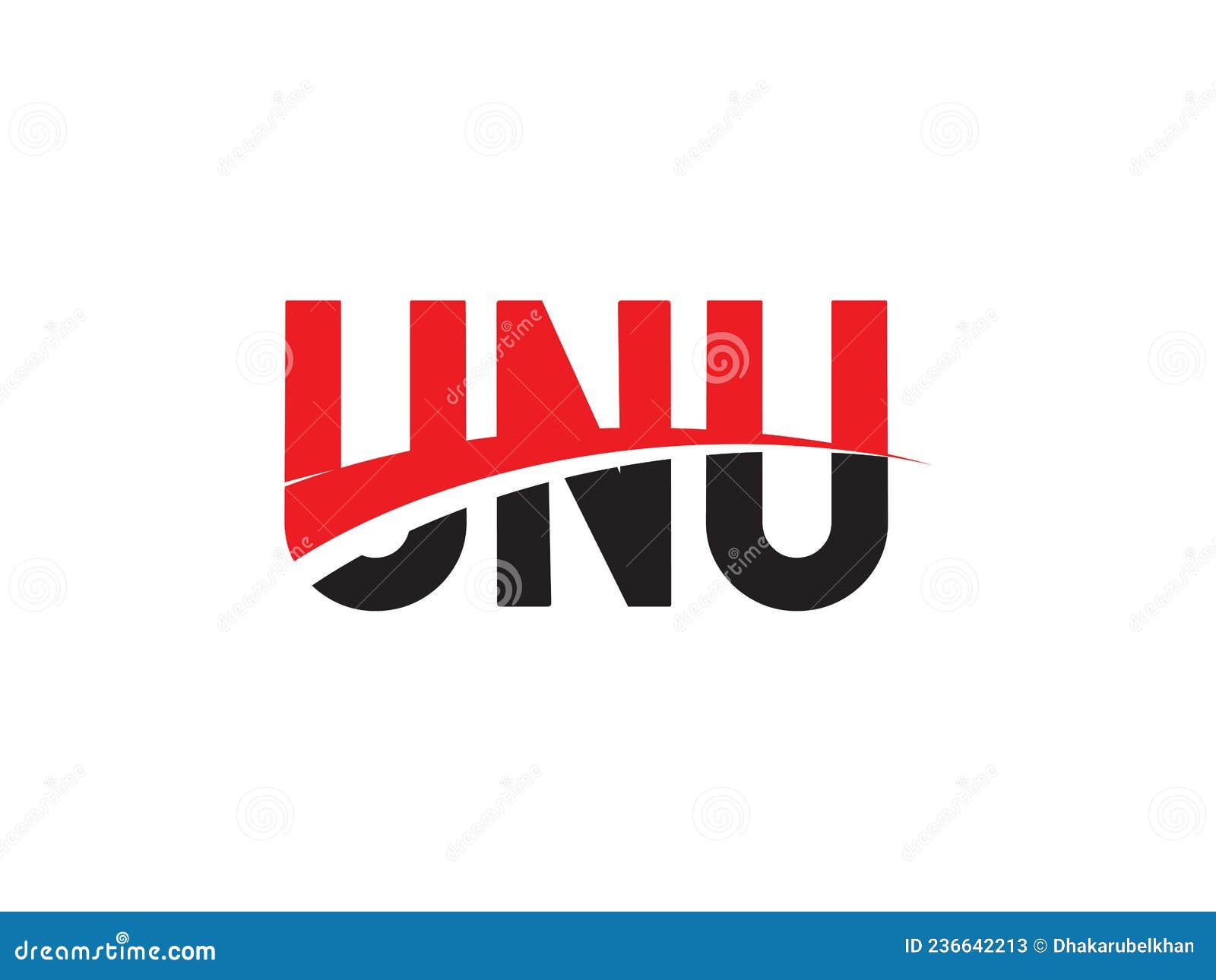 UNU Letter Initial Logo Design Vector Illustration Stock Vector ...