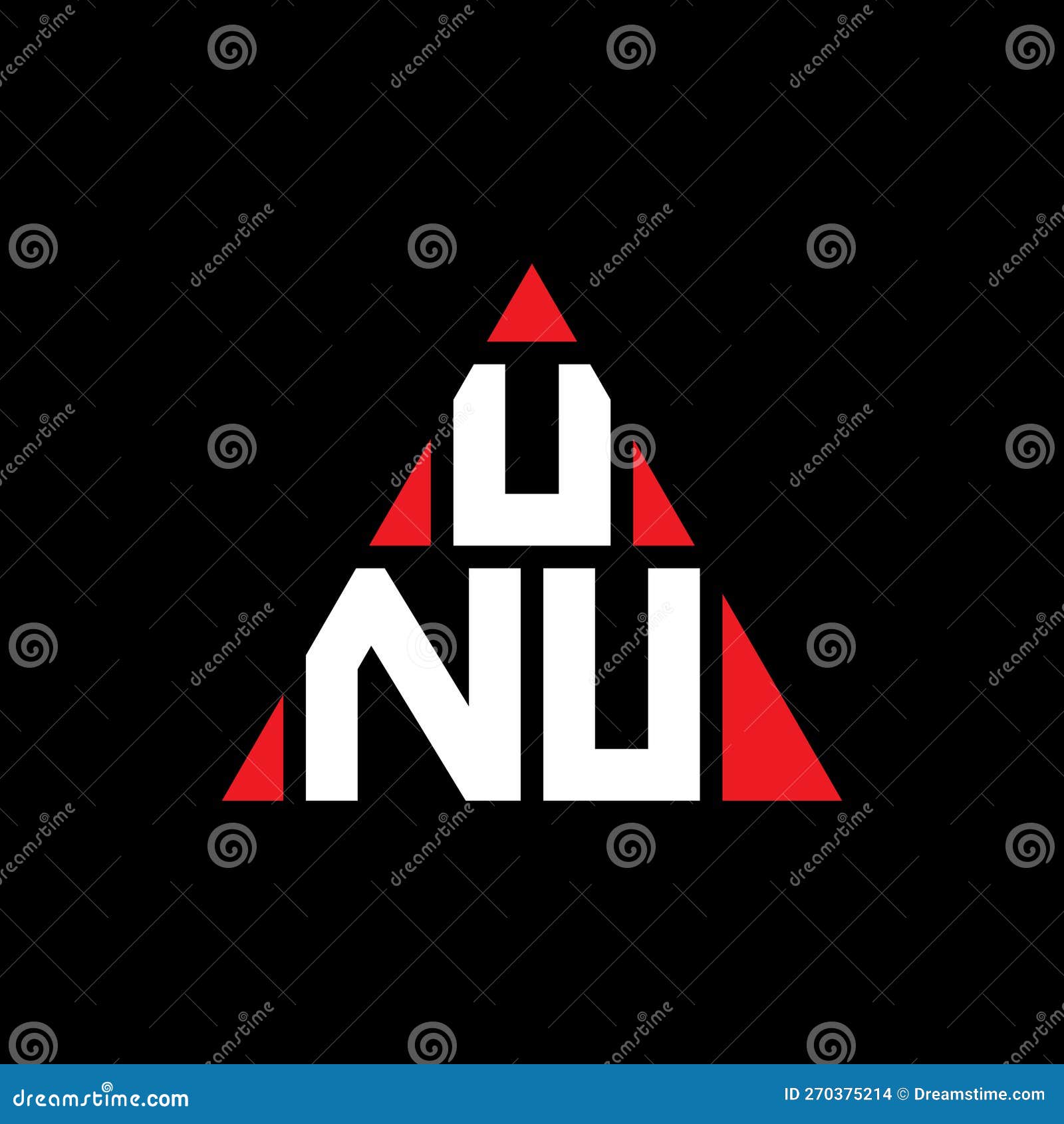 UNU Triangle Letter Logo Design with Triangle Shape. UNU Triangle Logo ...