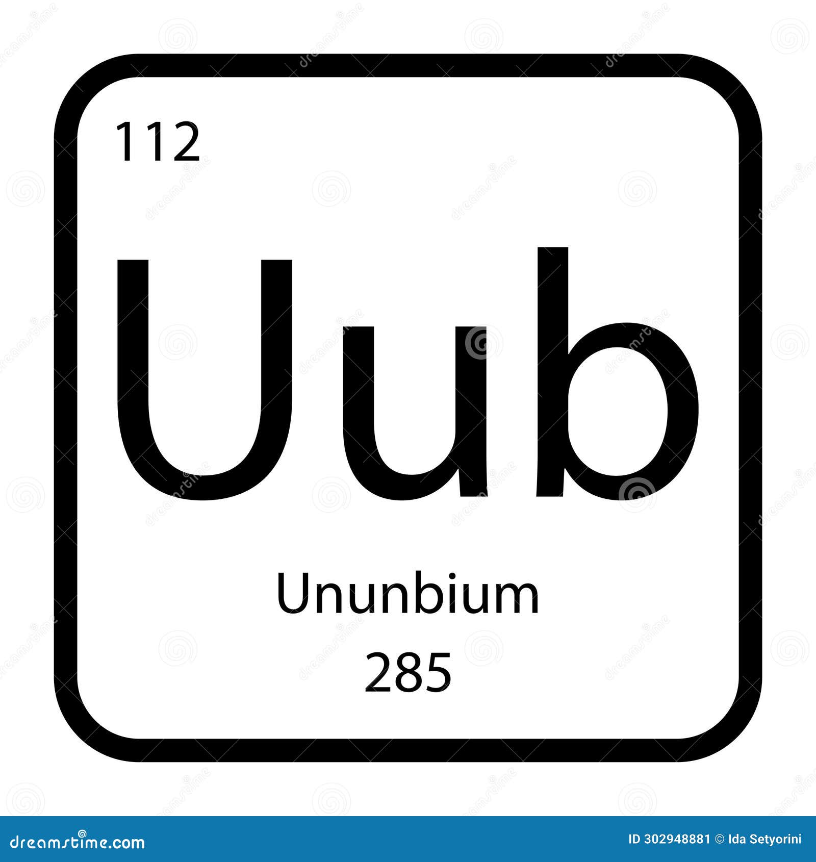 Ununbium Icon Vektor Illustration Design Stock Illustration ...