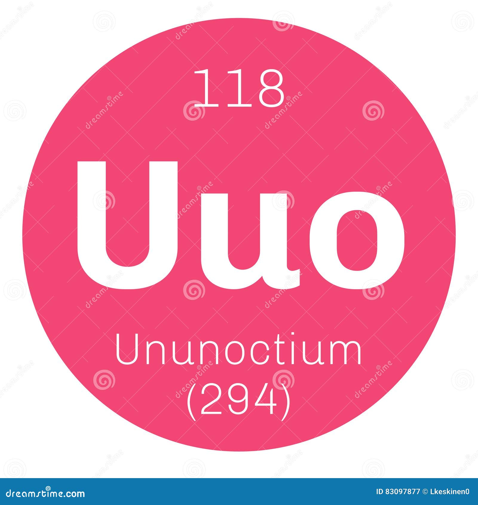 Ununoctium Chemical Element Stock Vector - Illustration of fundamental ...