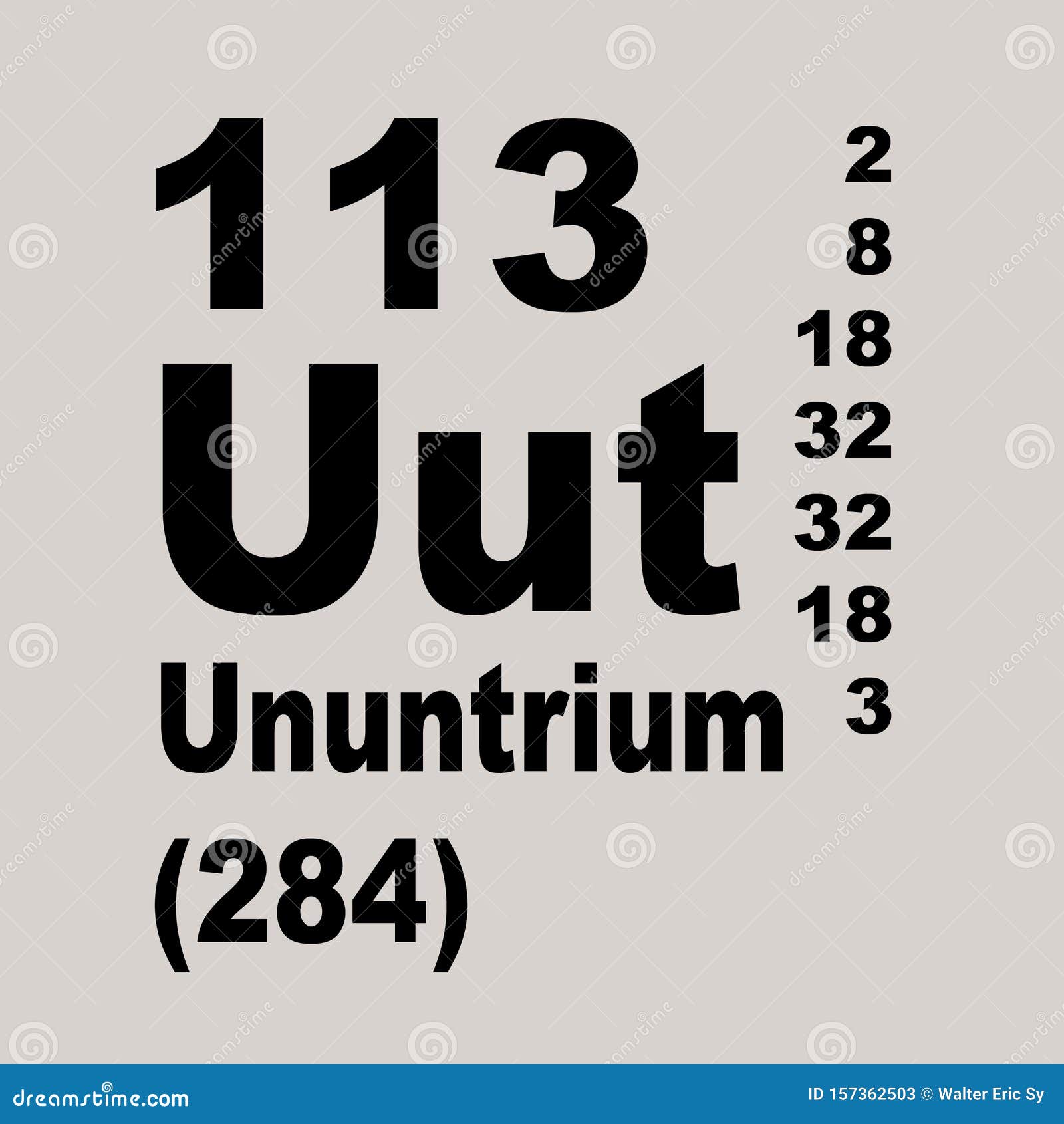 Ununtrium Periodic Table Of Elements Royalty-Free Stock Photography ...