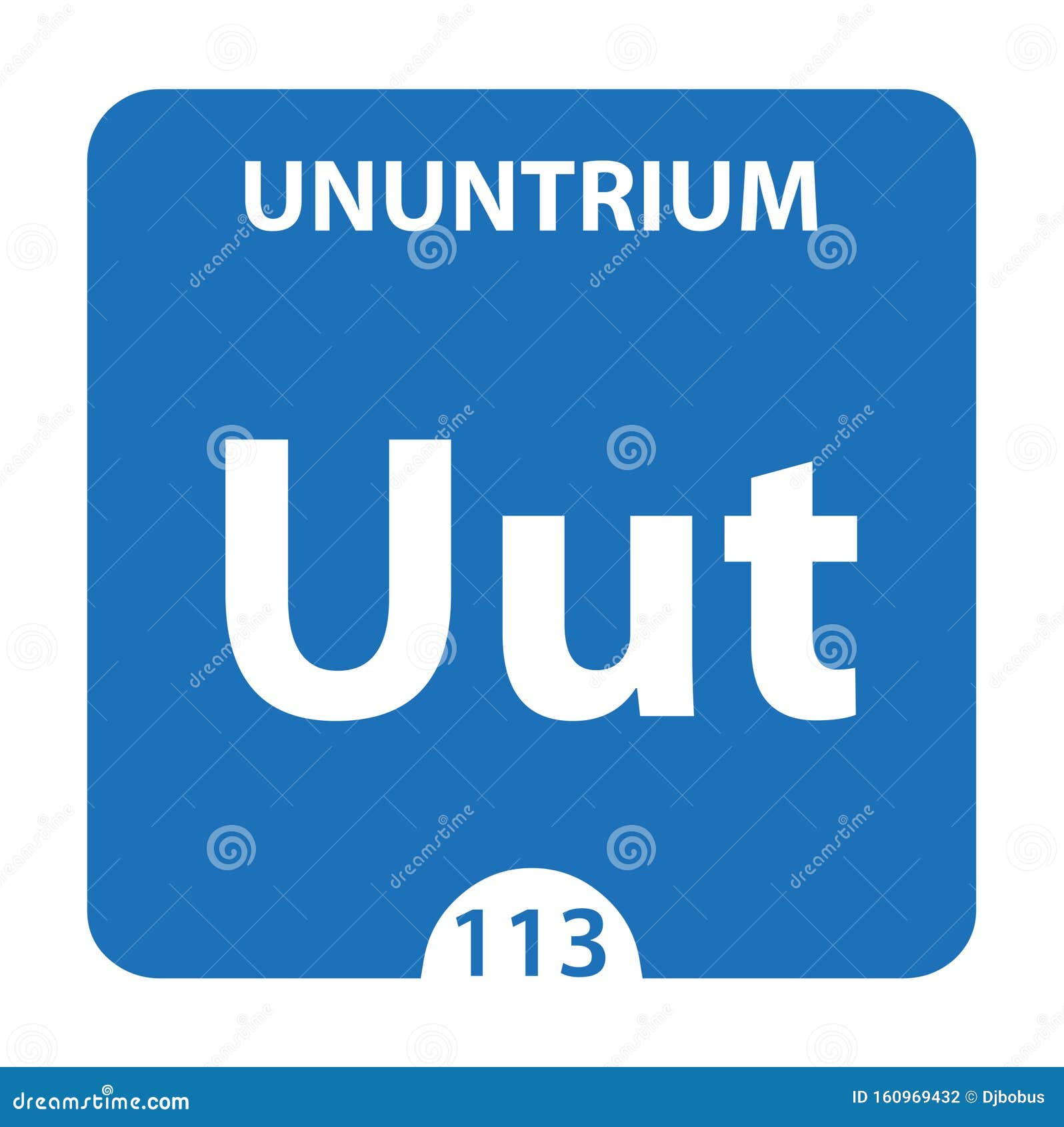 Ununtrium Chemical 113 Element Of Periodic Table. Molecule And ...