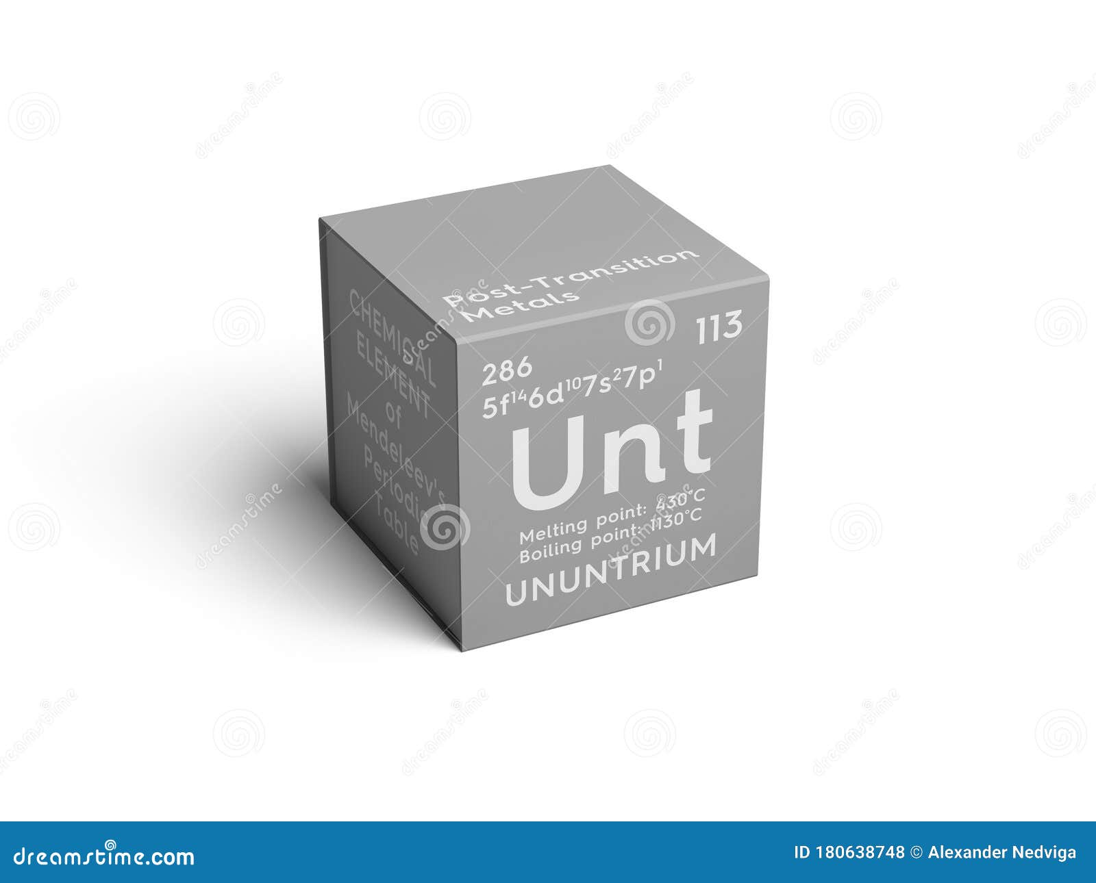 Ununtrium Uut Chemical Element. Ununtrium Sign With Atomic Number ...