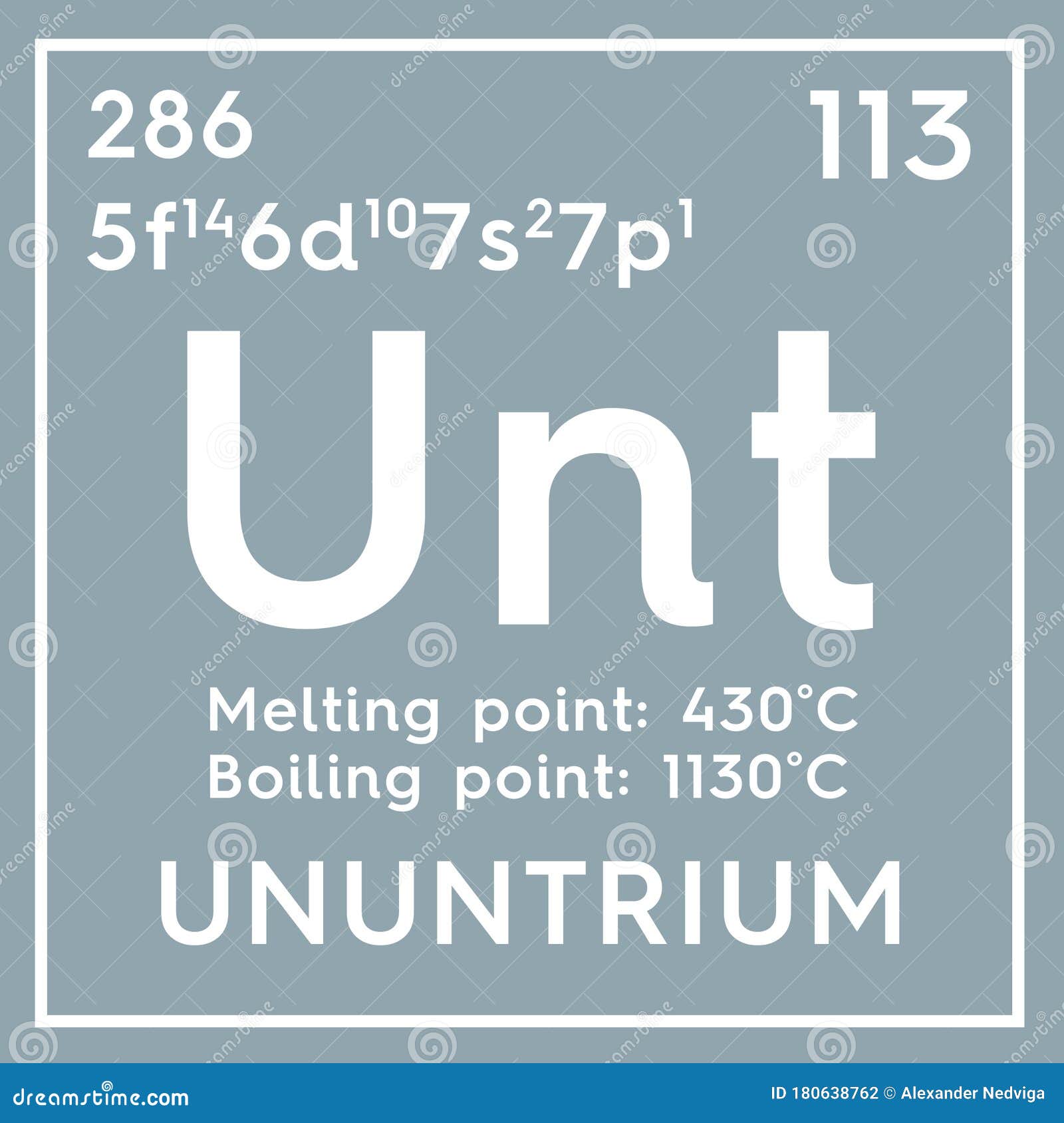 Ununtrium. Post-transition Metals. Chemical Element of Mendeleev S ...