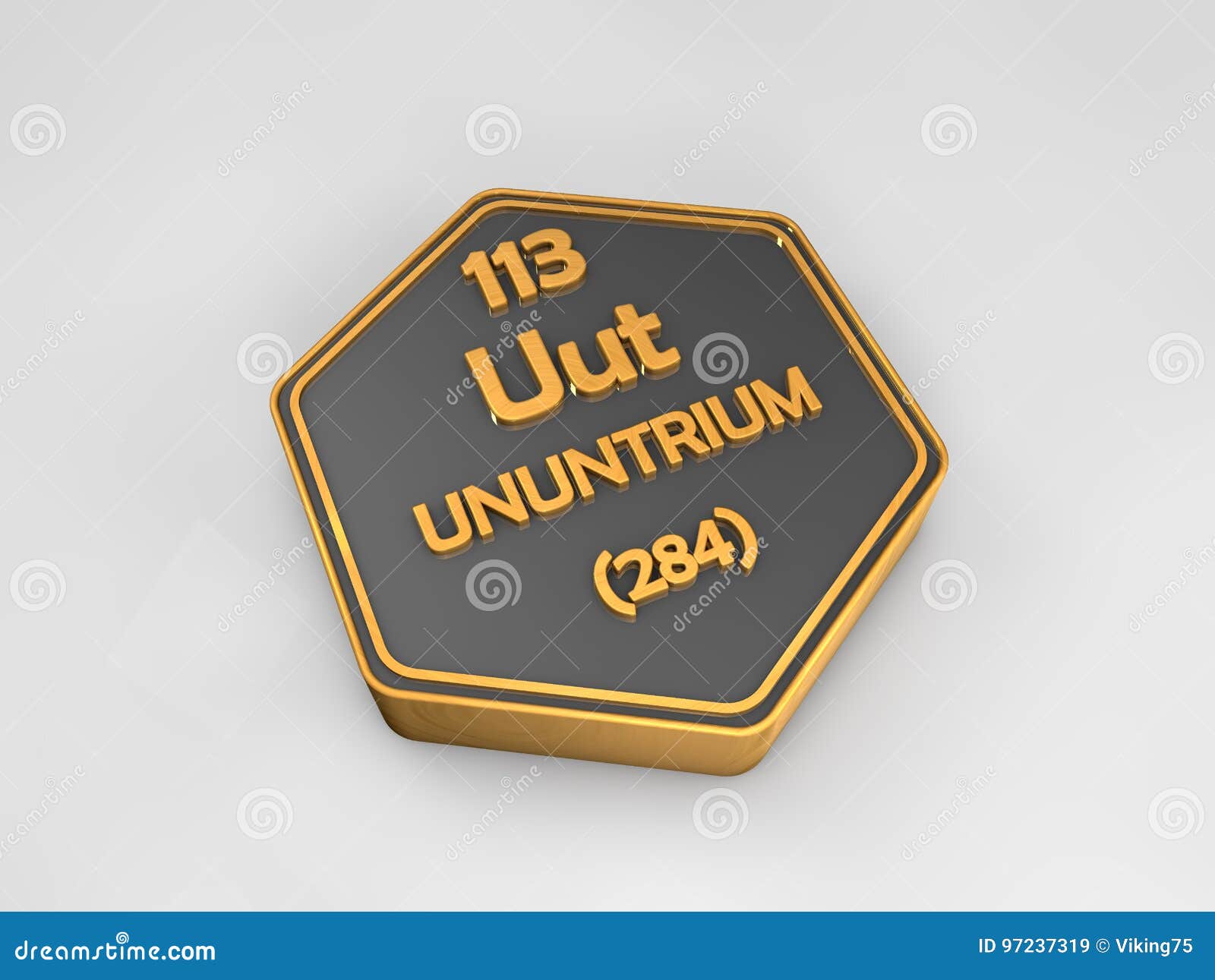 Ununtrium - Uut - Chemical Element Periodic Table Hexagonal Shape Stock ...