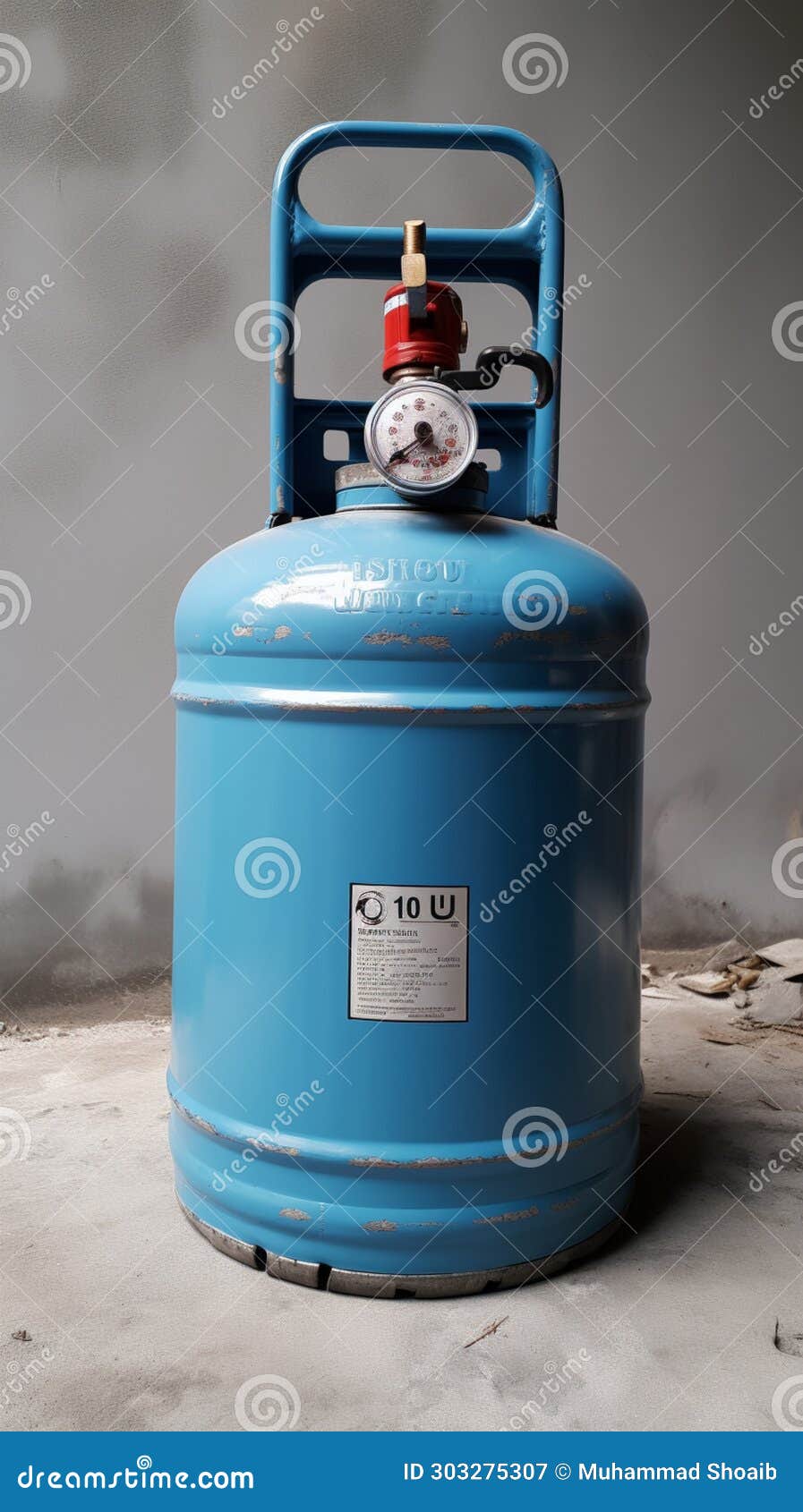 Unused Blue LPG Cylinder in a State of Dormancy Stock Illustration ...