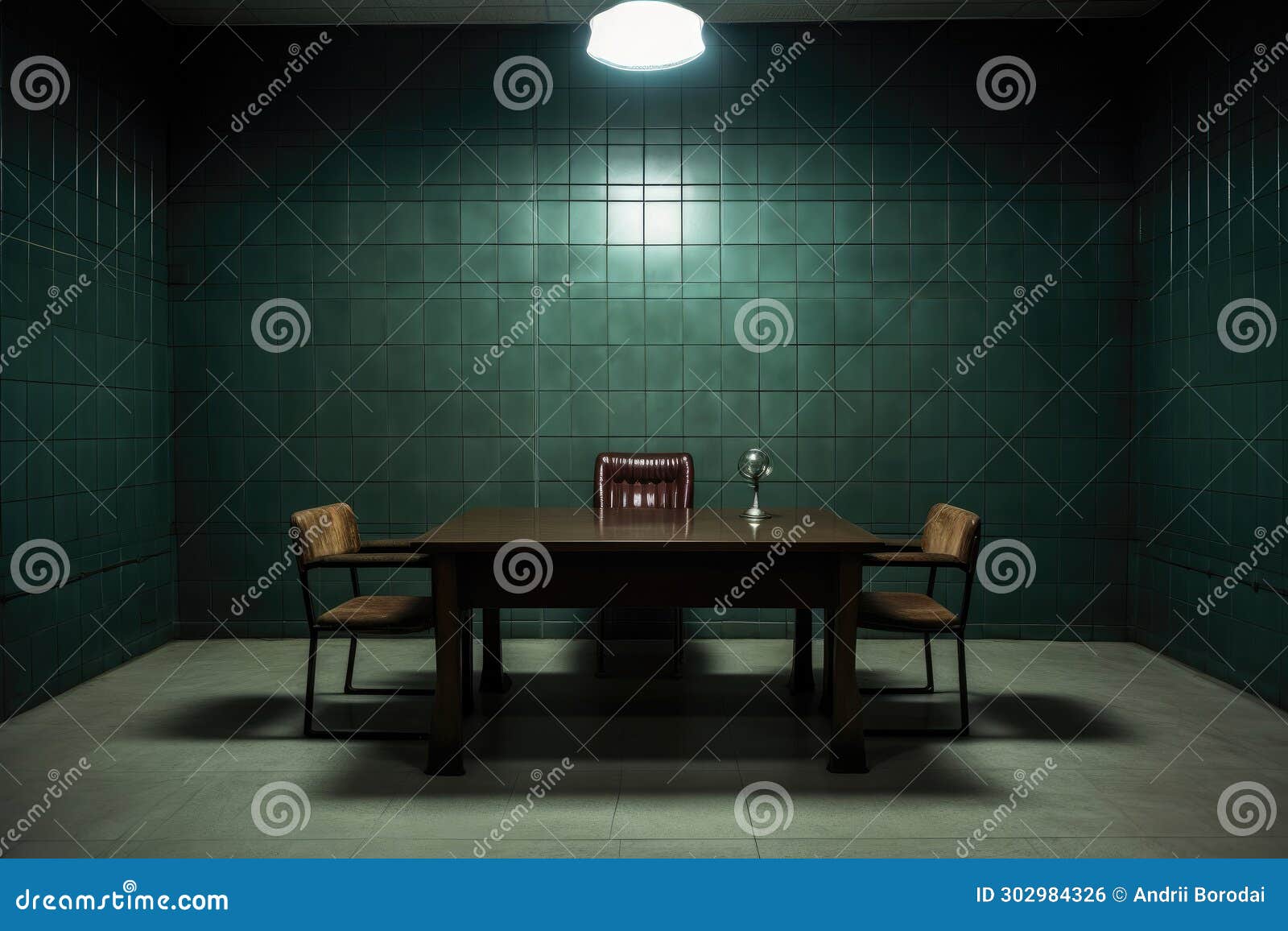 Unused Interrogation Cell: Quiet Narrative. Stock Illustration ...