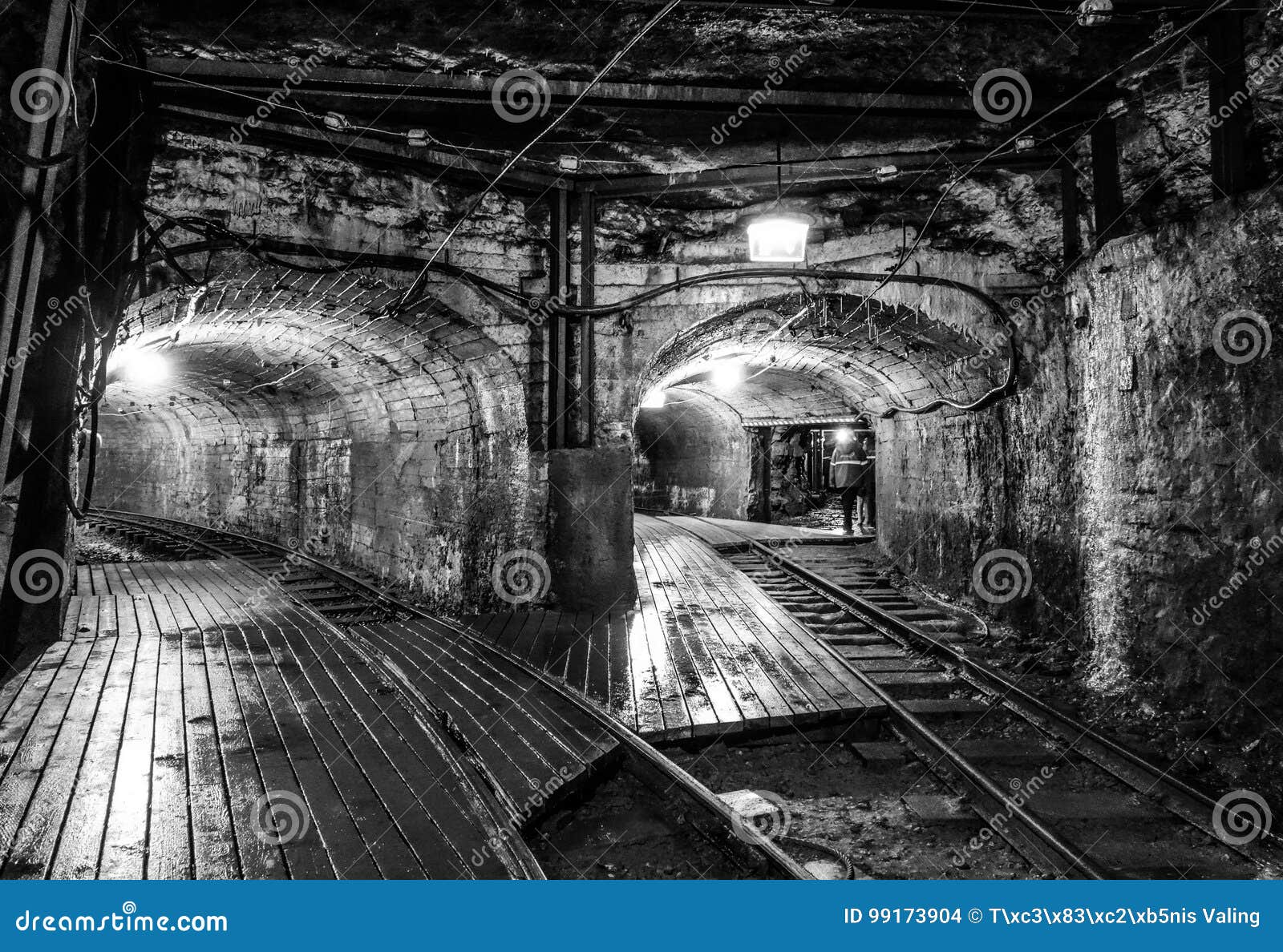 Unused Mining with Train Tracks Stock Photo - Image of miner, fuel ...