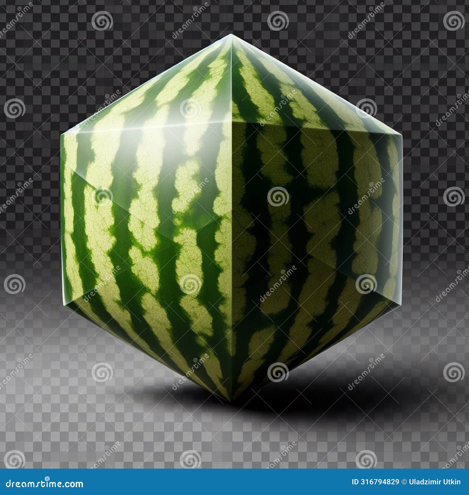 Unusual Abstract Shape of Watermelon. Stock Illustration - Illustration ...