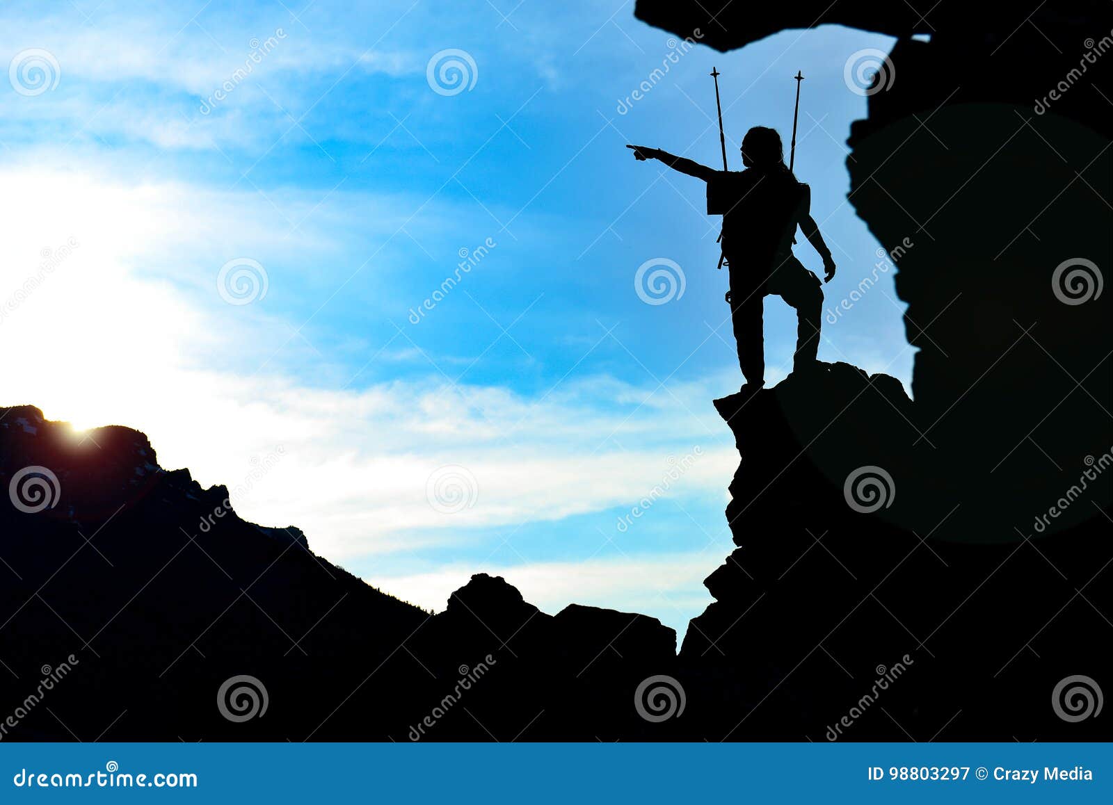 Unusual Adventurous Guy in the Mountains Stock Image - Image of ...