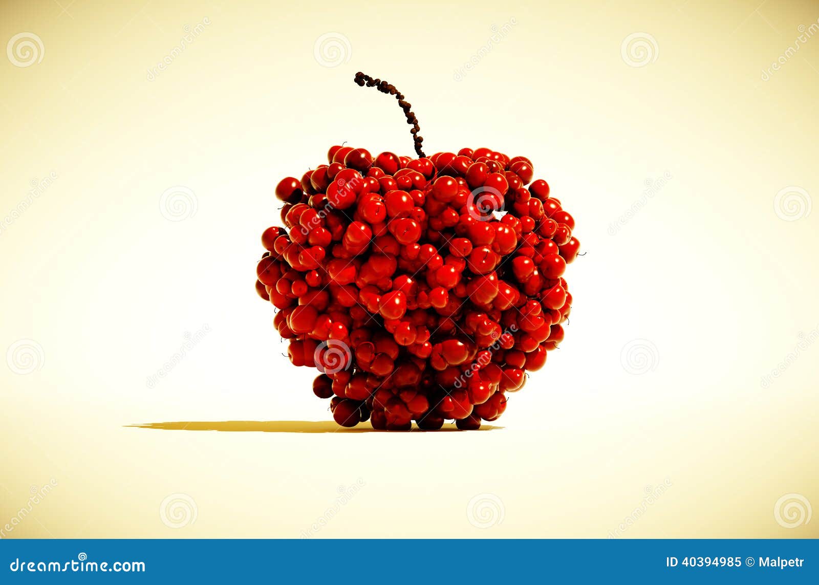 Unusual apple concept stock illustration. Illustration of flowers ...