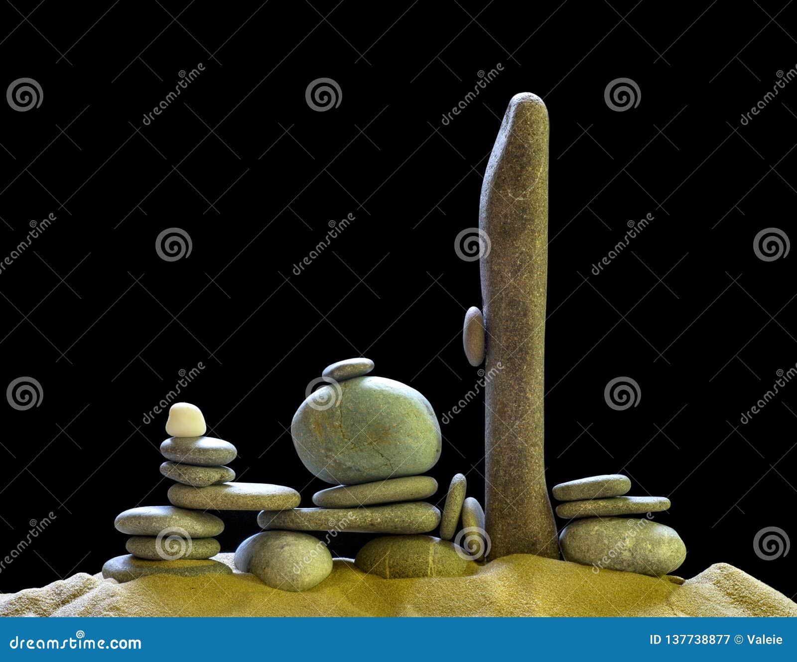 Unusual Architectural Model Made of Stone Pebbles Stock Image - Image ...