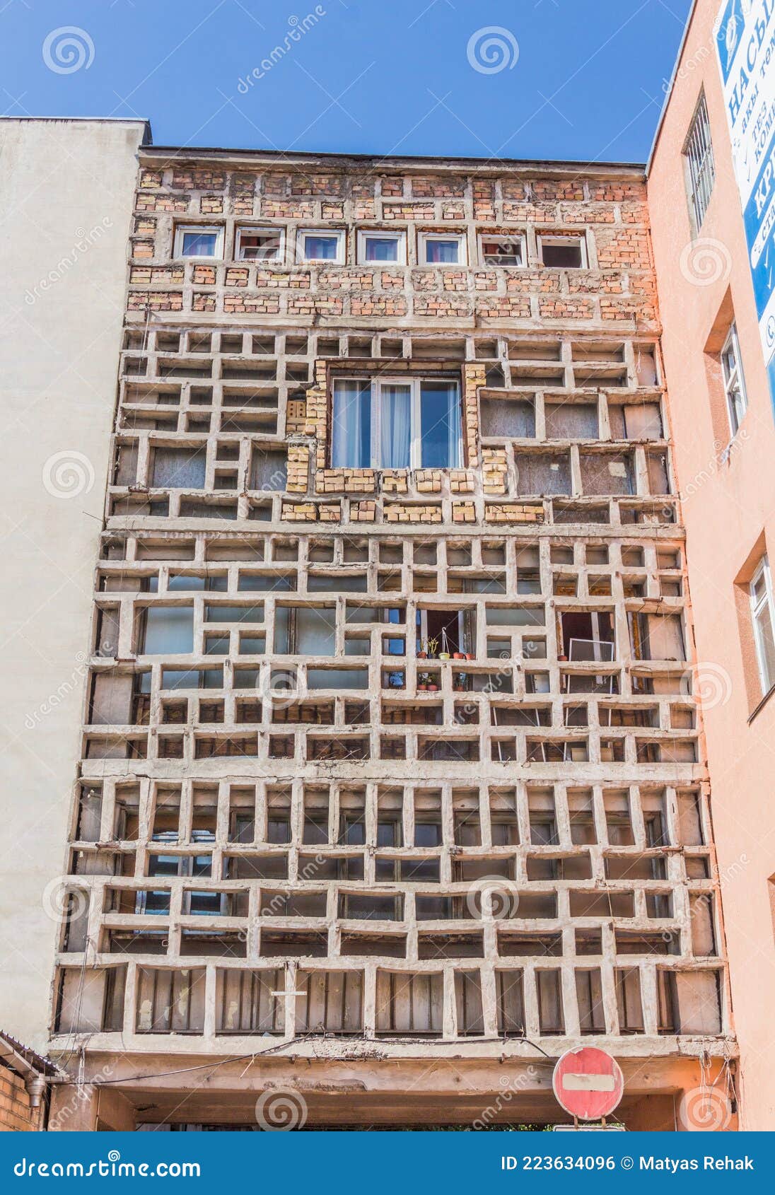 Unusual Architecture of an Apartment Building in Bishkek, Capital of ... Unusual Architecture of an Apartment Building in Bishkek, Capital of ...