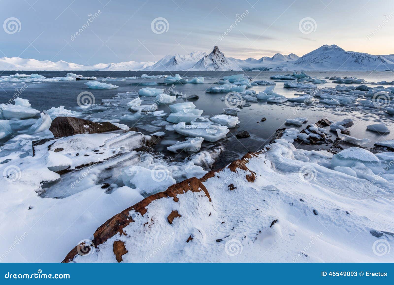 Unusual Arctic Ice World - Spitsbergen, Svalbard Stock Image - Image of ...