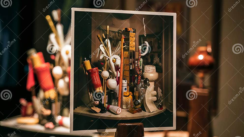 An Unusual Arrangement of Objects from a Surrealist Work of Art Stock ...