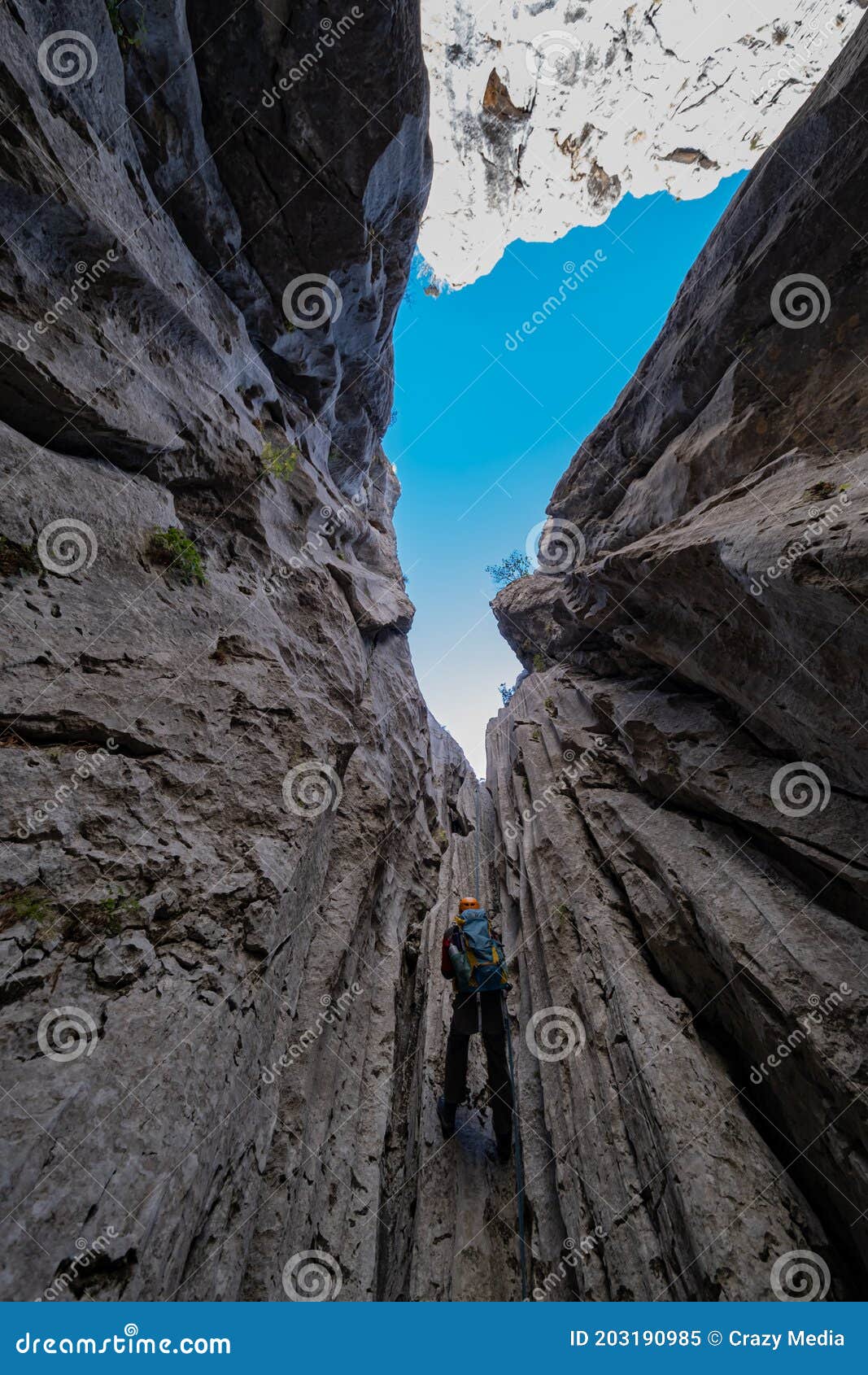 Unusual Caves and Exploration for Professional Climbing Stock Image ...