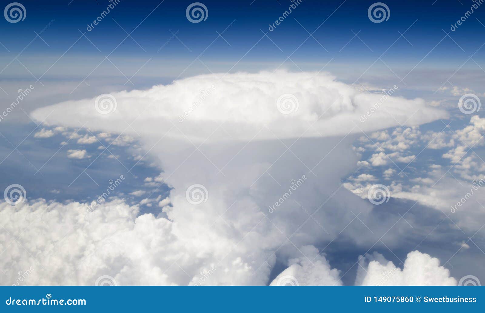 Unusual Cloud in the Form of a Nuclear Explosion. Element. Mushroom ...