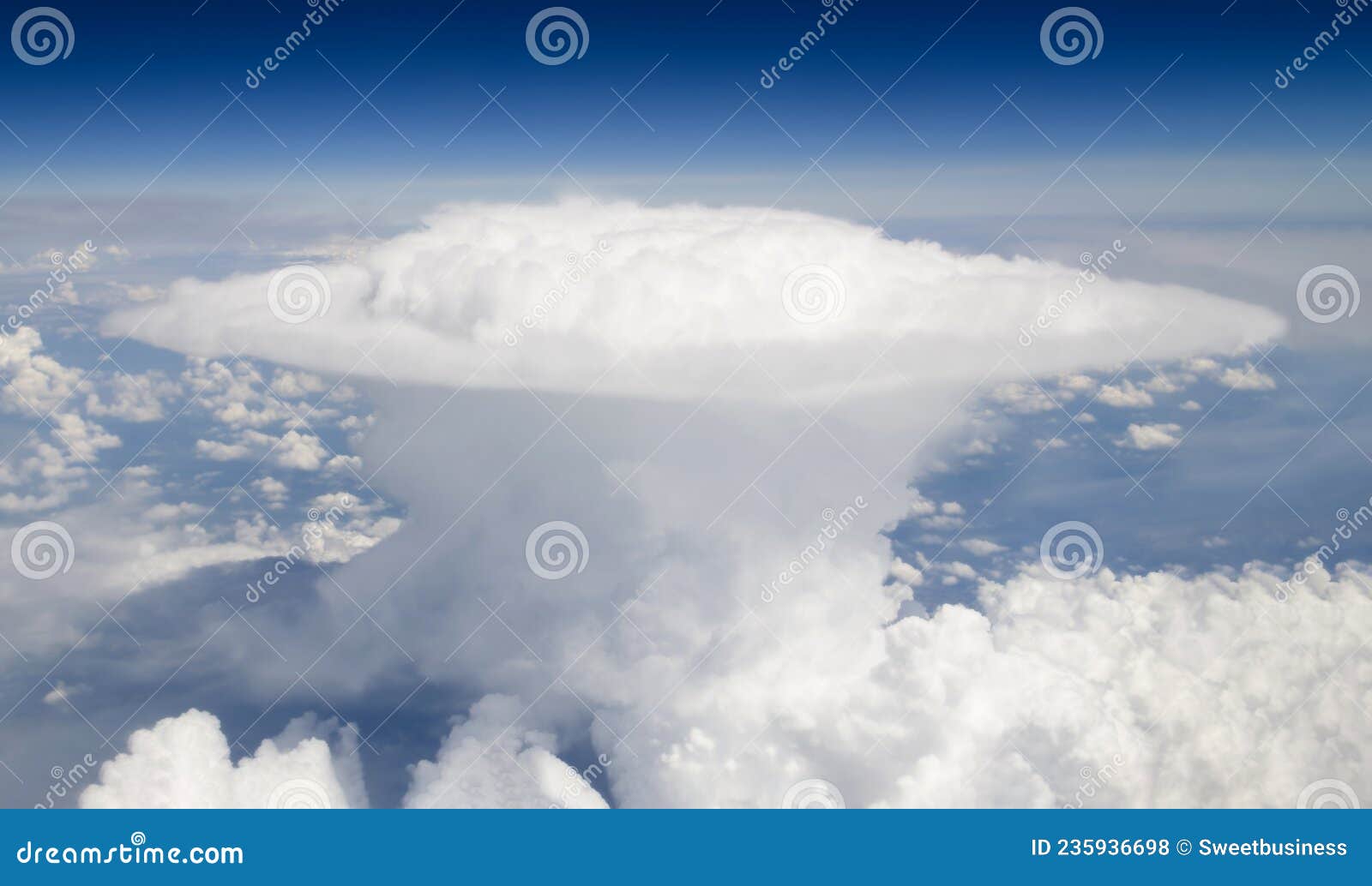 Unusual Cloud in the Form of a Nuclear Explosion. Element. Mushroom ...