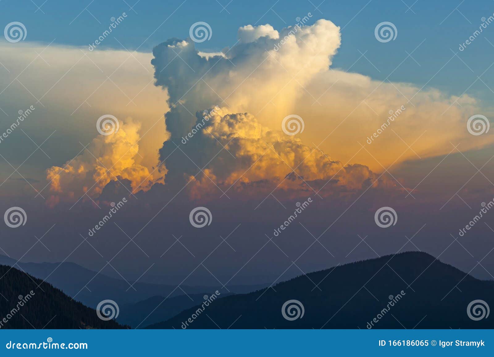 Unusual Cloud in the Form of a Nuclear Explosion. Stock Image - Image ...