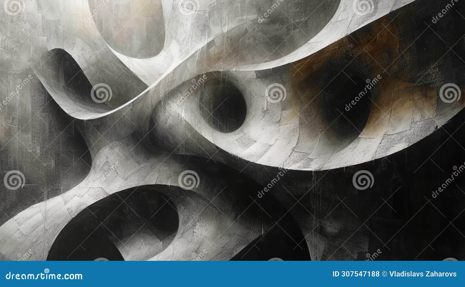 An Unusual Composition with Curved Lines and Geometric Figures ...