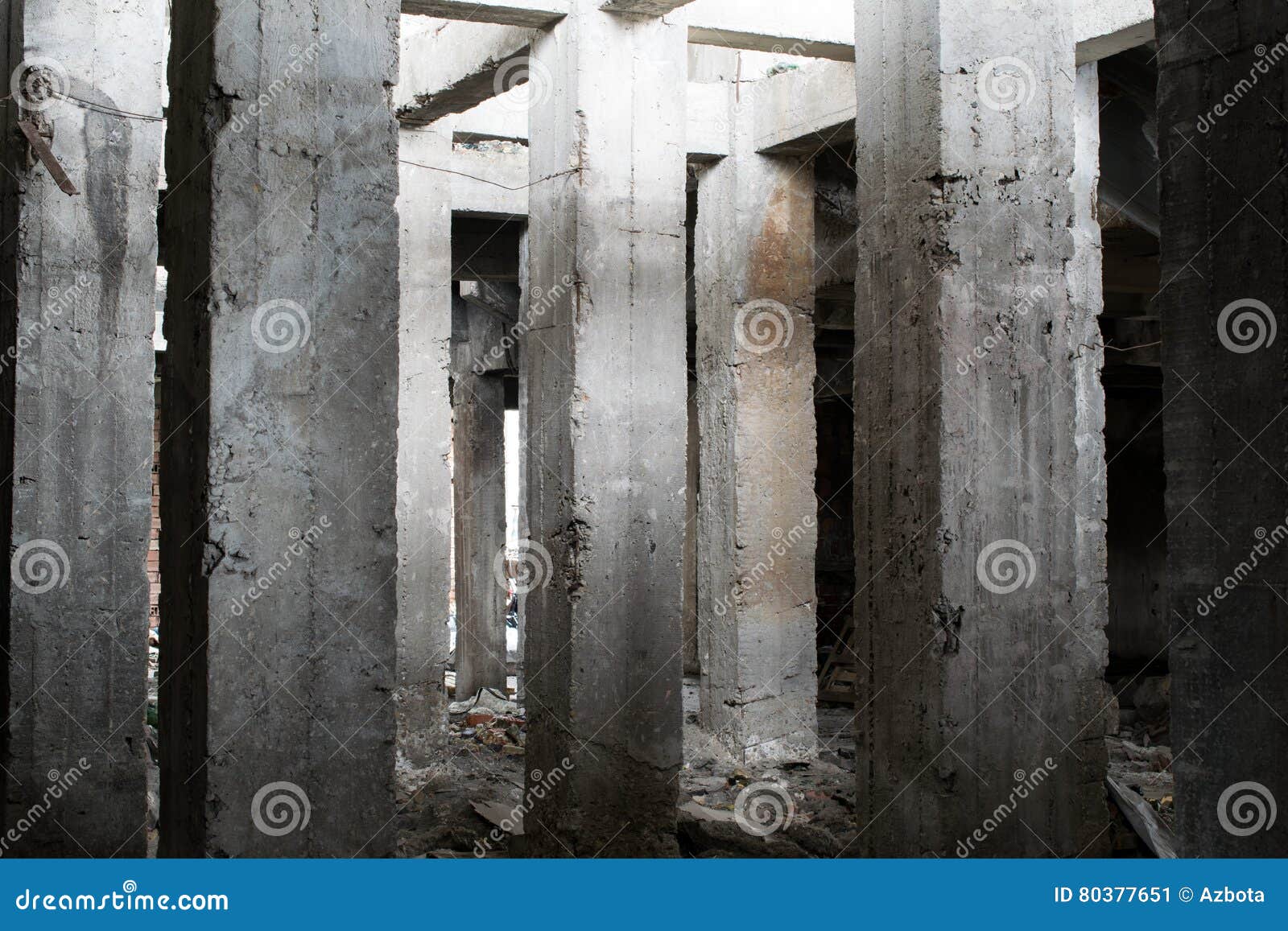 Unusual Concrete Construction ,consisting of Columns Stock Image ...