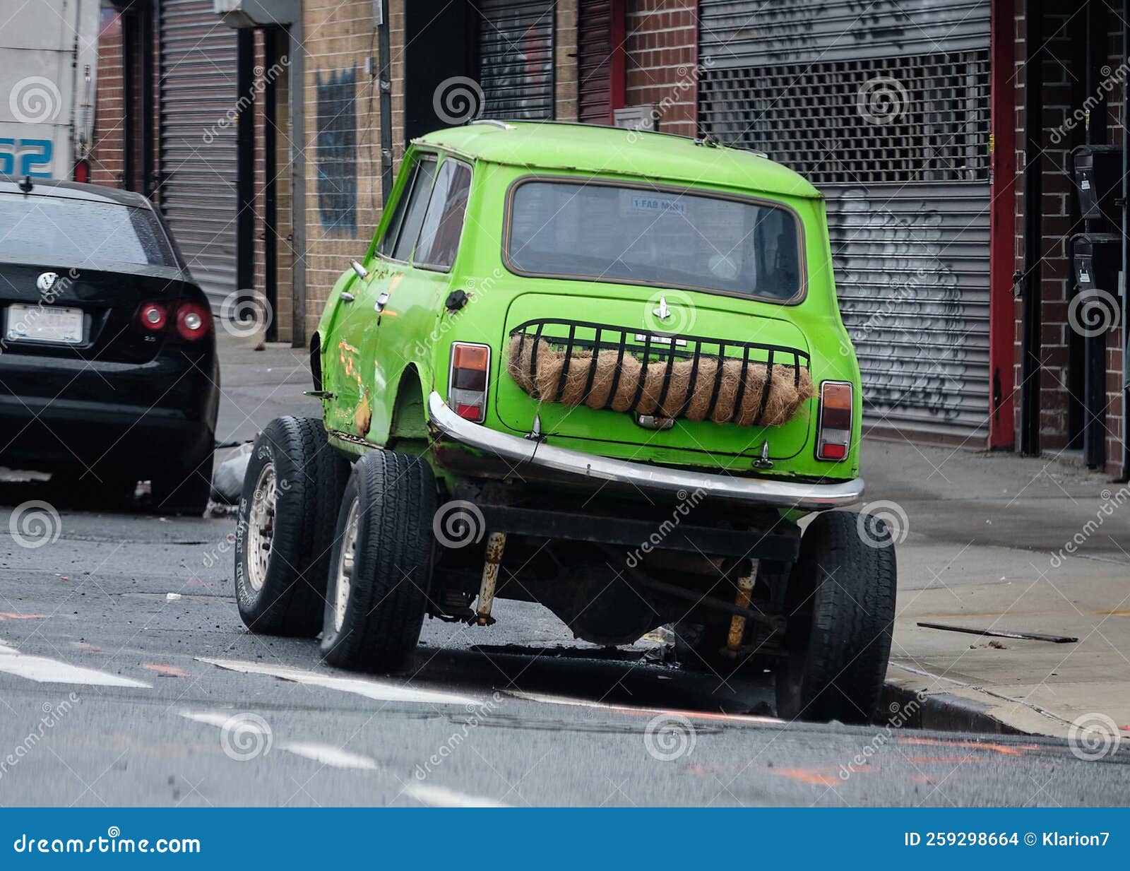 Unusual Custom Car with Oversized Wheely Editorial Stock Image - Image ...