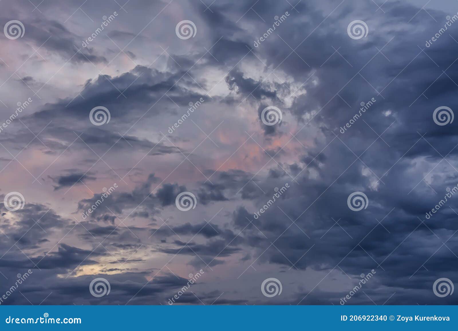 Unusual Dawn Sky in the Morning Twilight Stock Photo - Image of nature ...